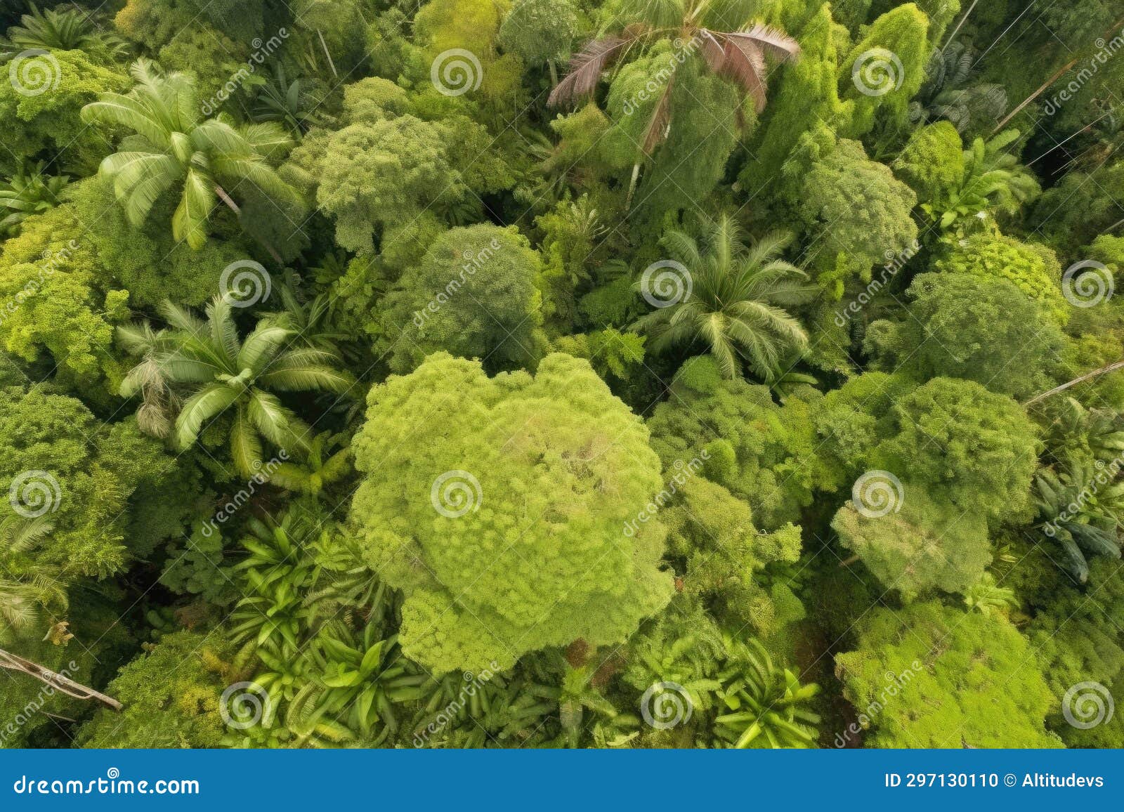 Overhead Shot of a Sprawling Rainforest Canopy Stock Photo - Image of ...