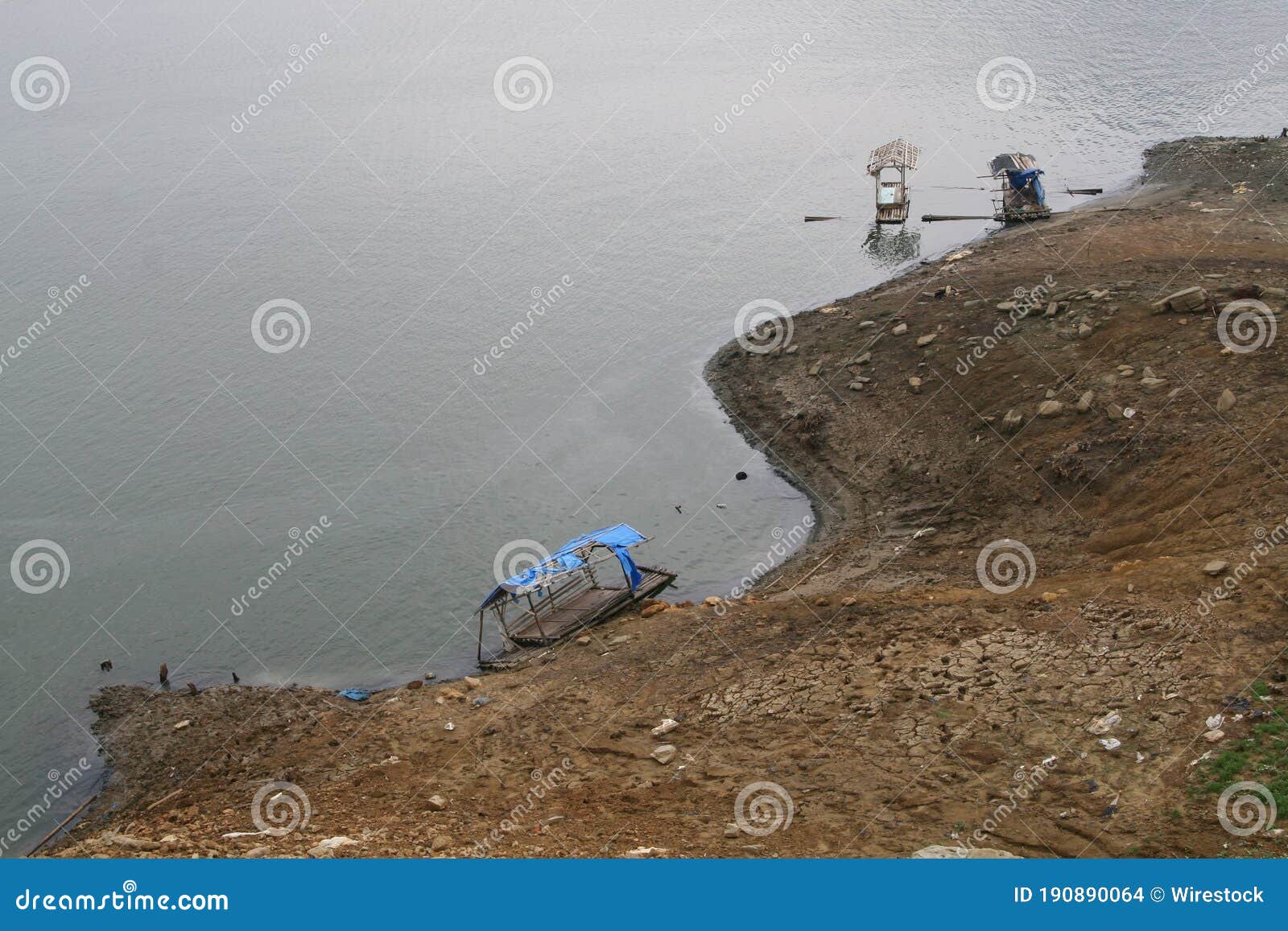 Overhead Shot of Wooden Boat on the Seashore Stock Photo - Image of ...