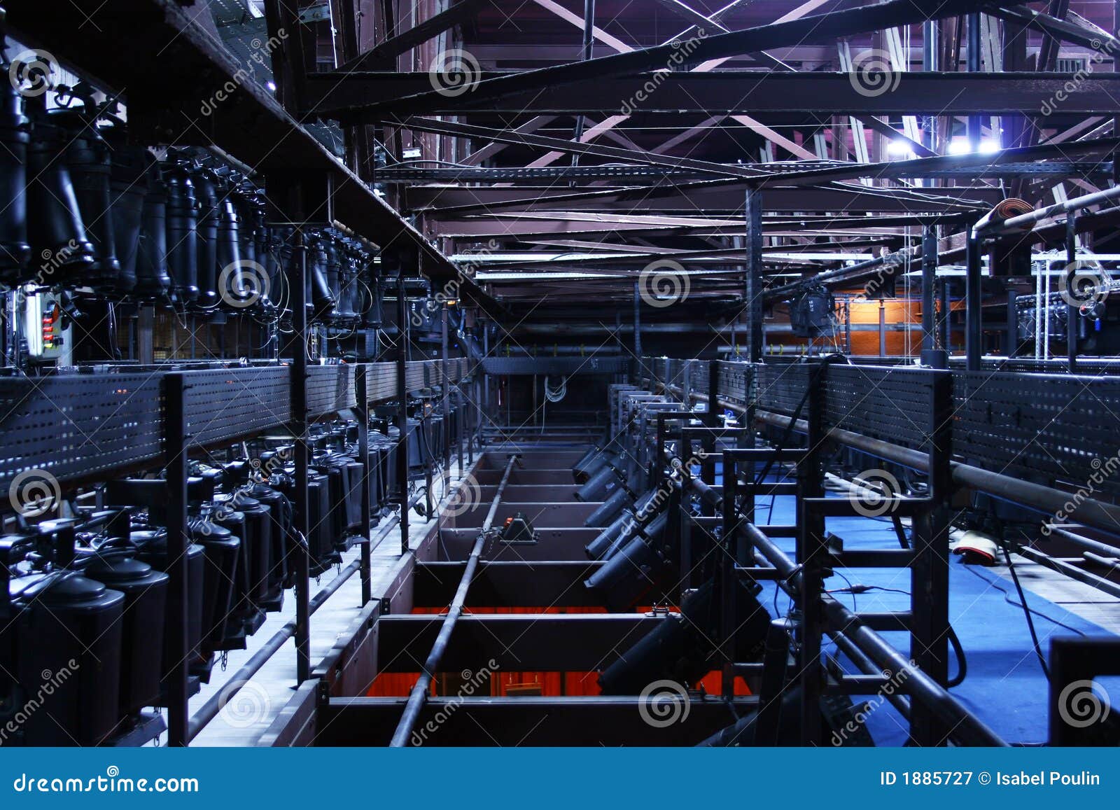 Overhead Theater Stage Lighting Stock Image - Image of theatrical, beam ...
