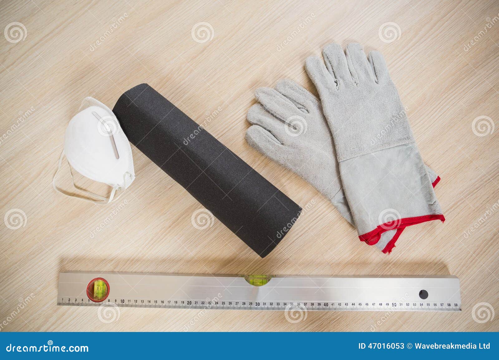 Overhead of Tools of the Building Trade Stock Image - Image of ...