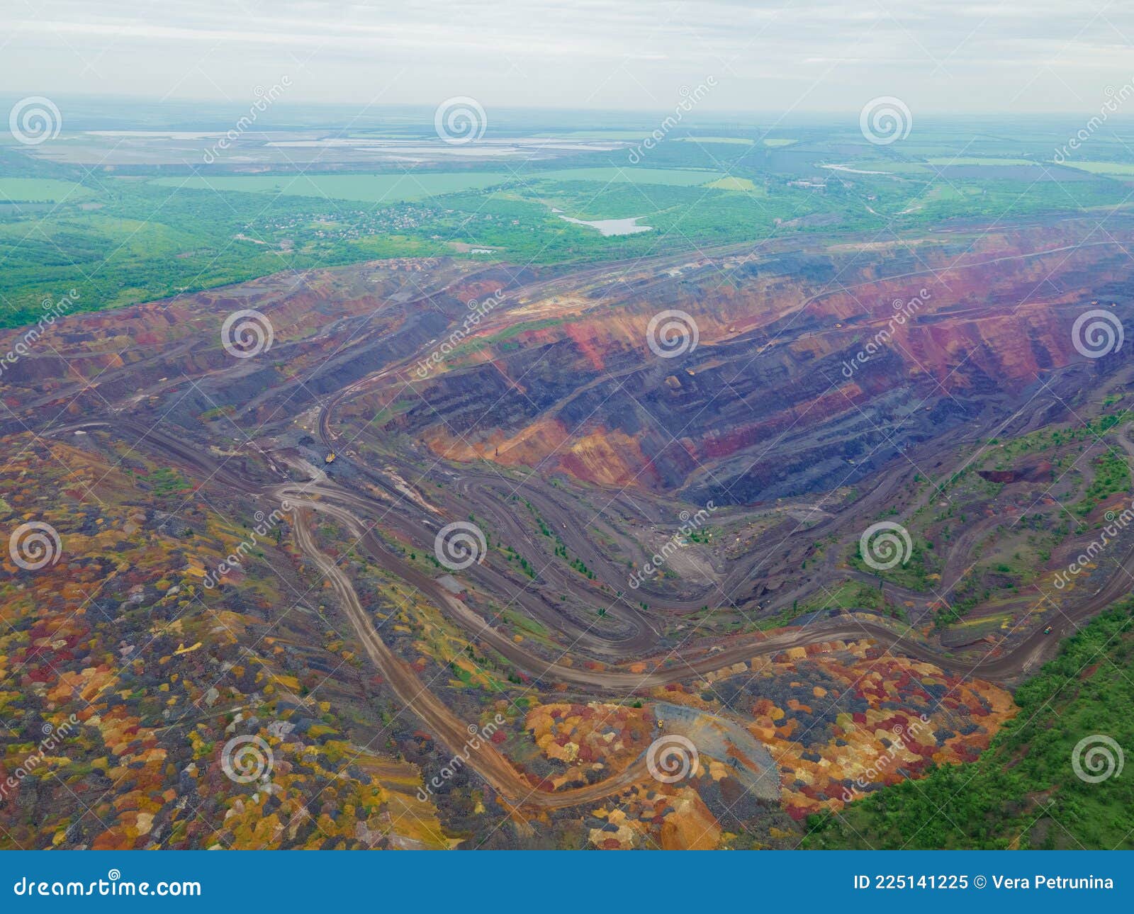 Overhead Top View of Ore Mine Stock Image - Image of view, stone: 225141225