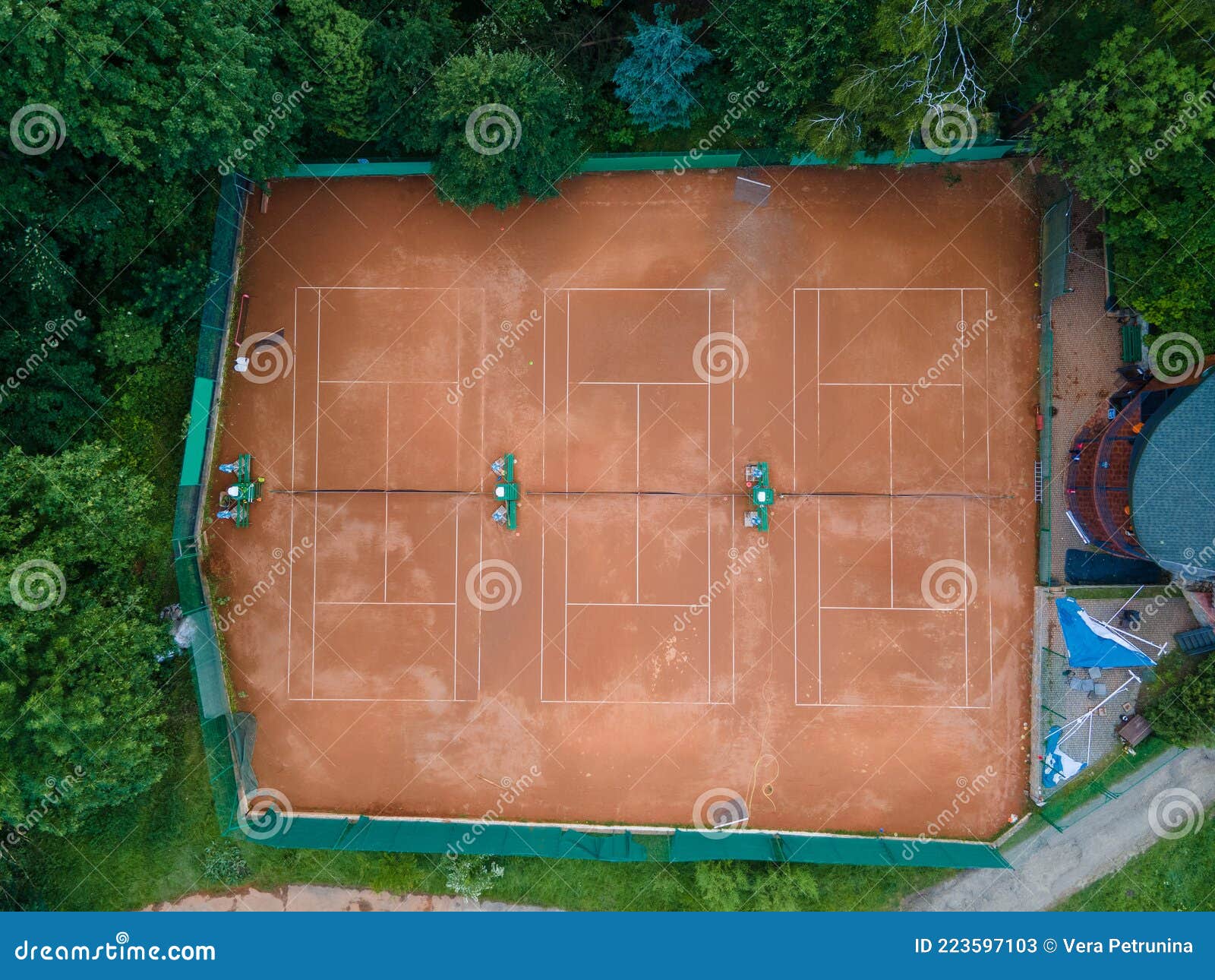 Overhead Top View of Tennis Court Stock Image - Image of fitness ...