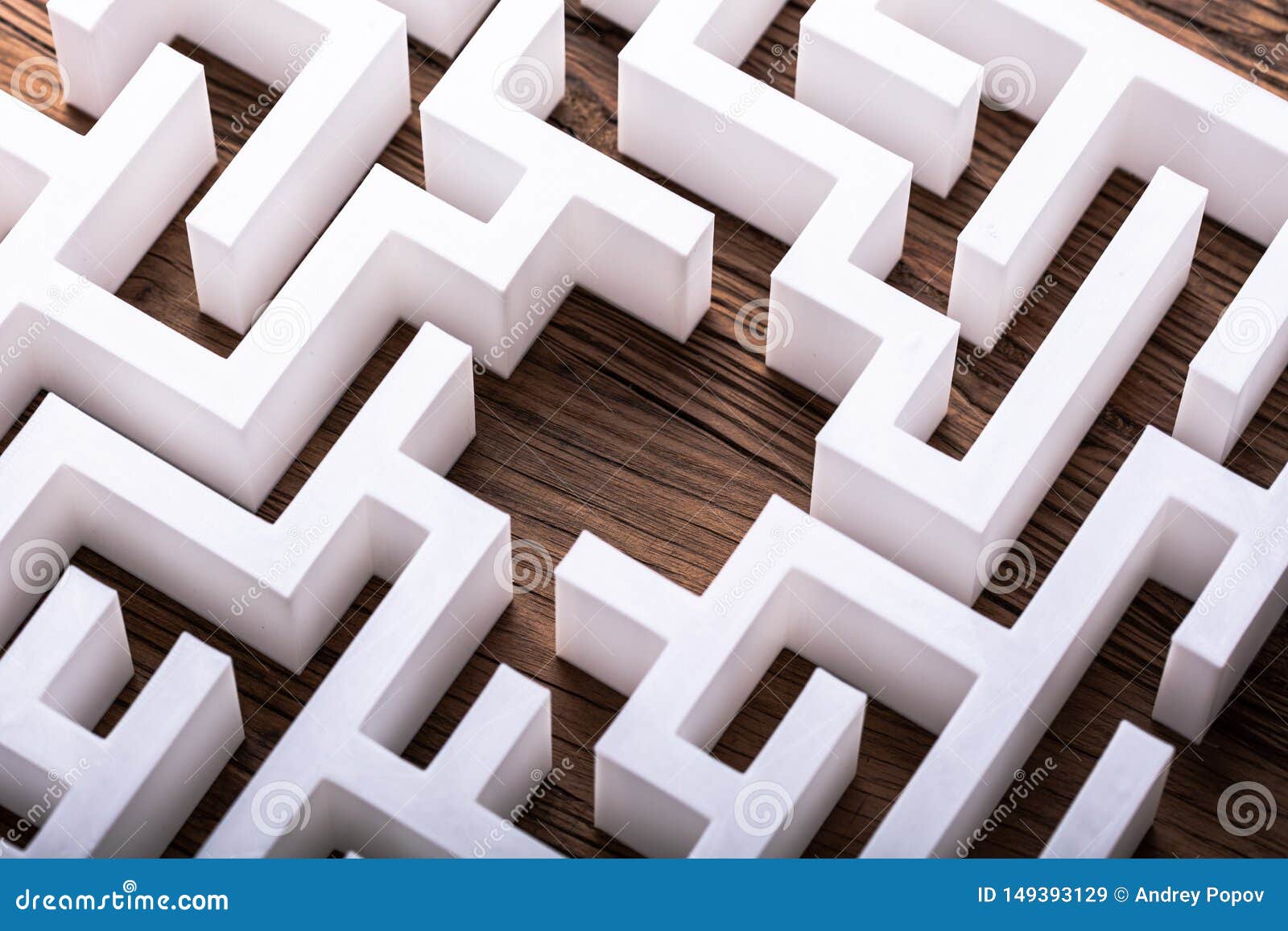 Overhead View of Abstract White Maze Stock Image - Image of concept ...