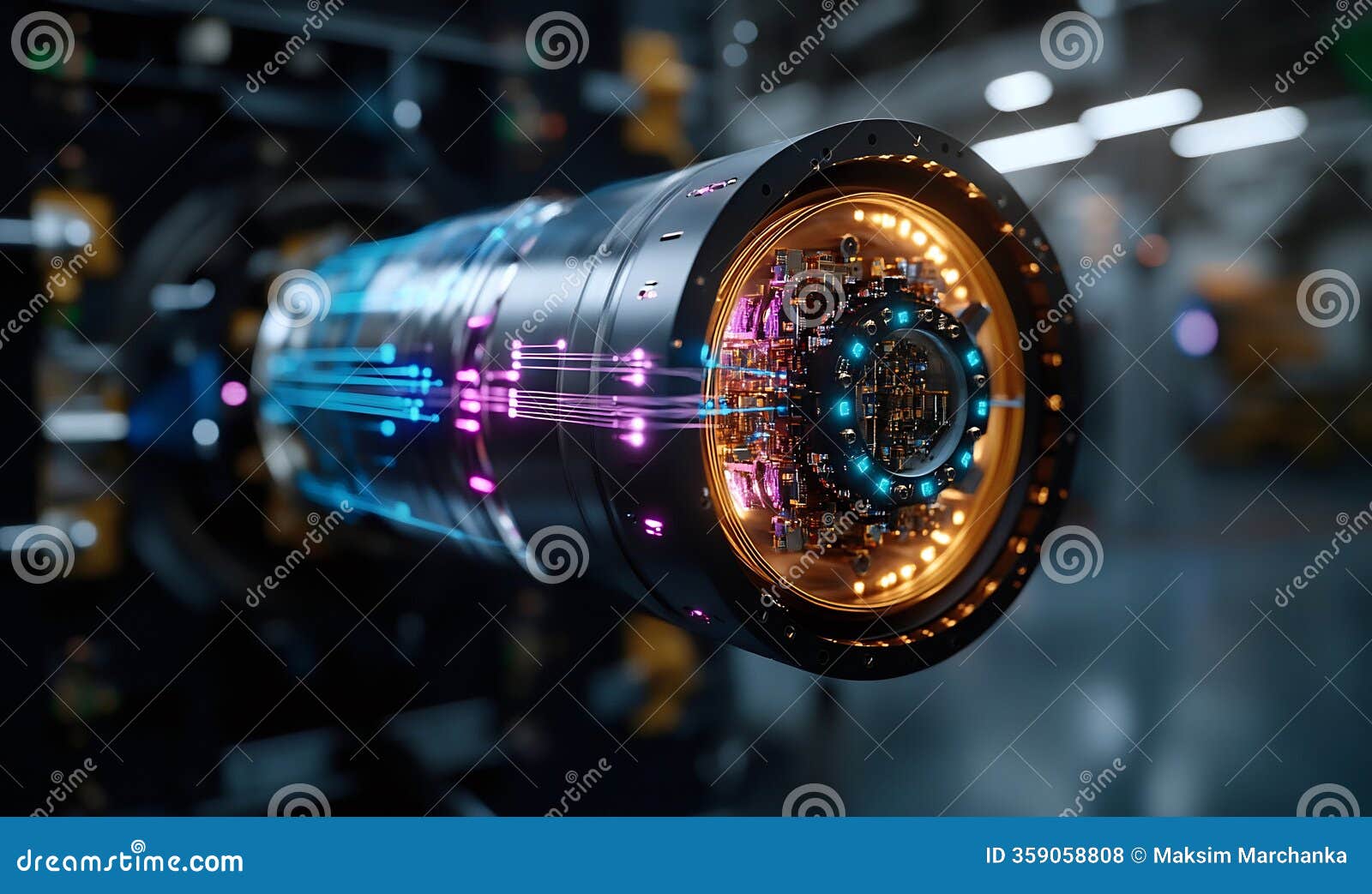 Advanced Cryogenic Quantum Computing System in Lab Stock Photo - Image ...