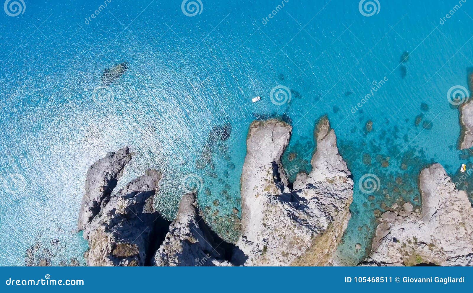 Overhead View of Beautiful Rocks on the Coast Stock Image - Image of ...