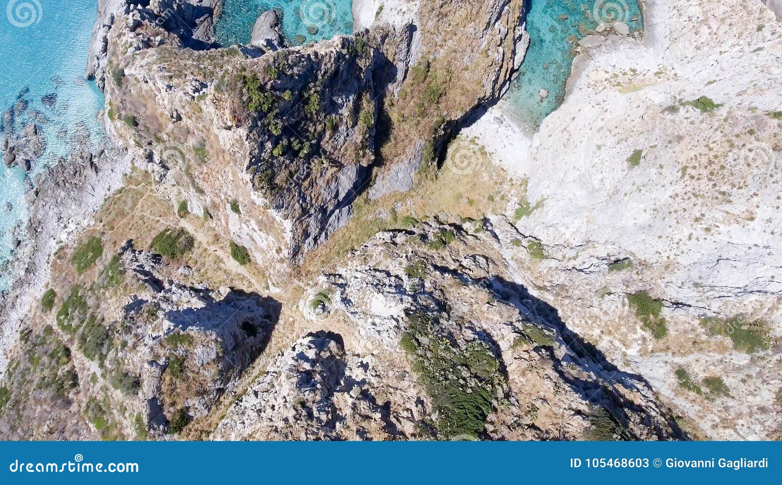 Overhead View of Beautiful Rocks on the Coast Stock Image - Image of ...