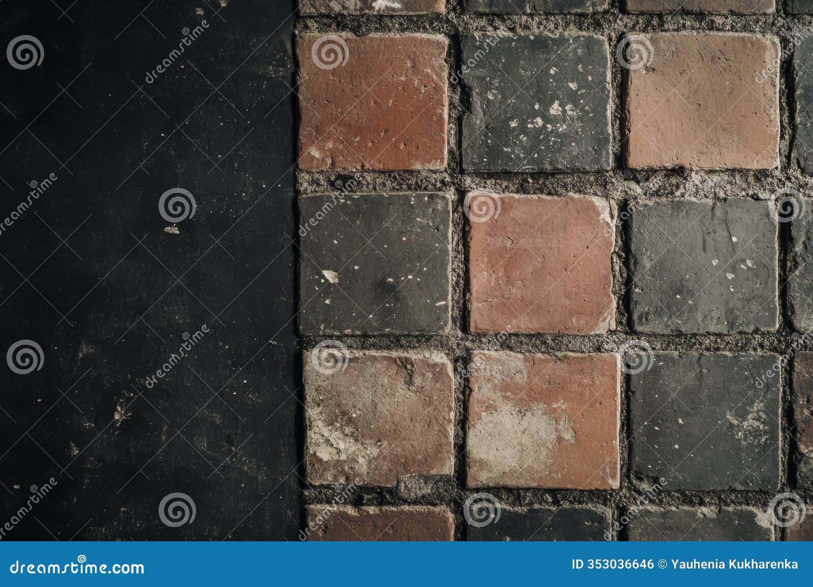 Overhead View of Brick Wall Segment Stock Illustration - Illustration ...