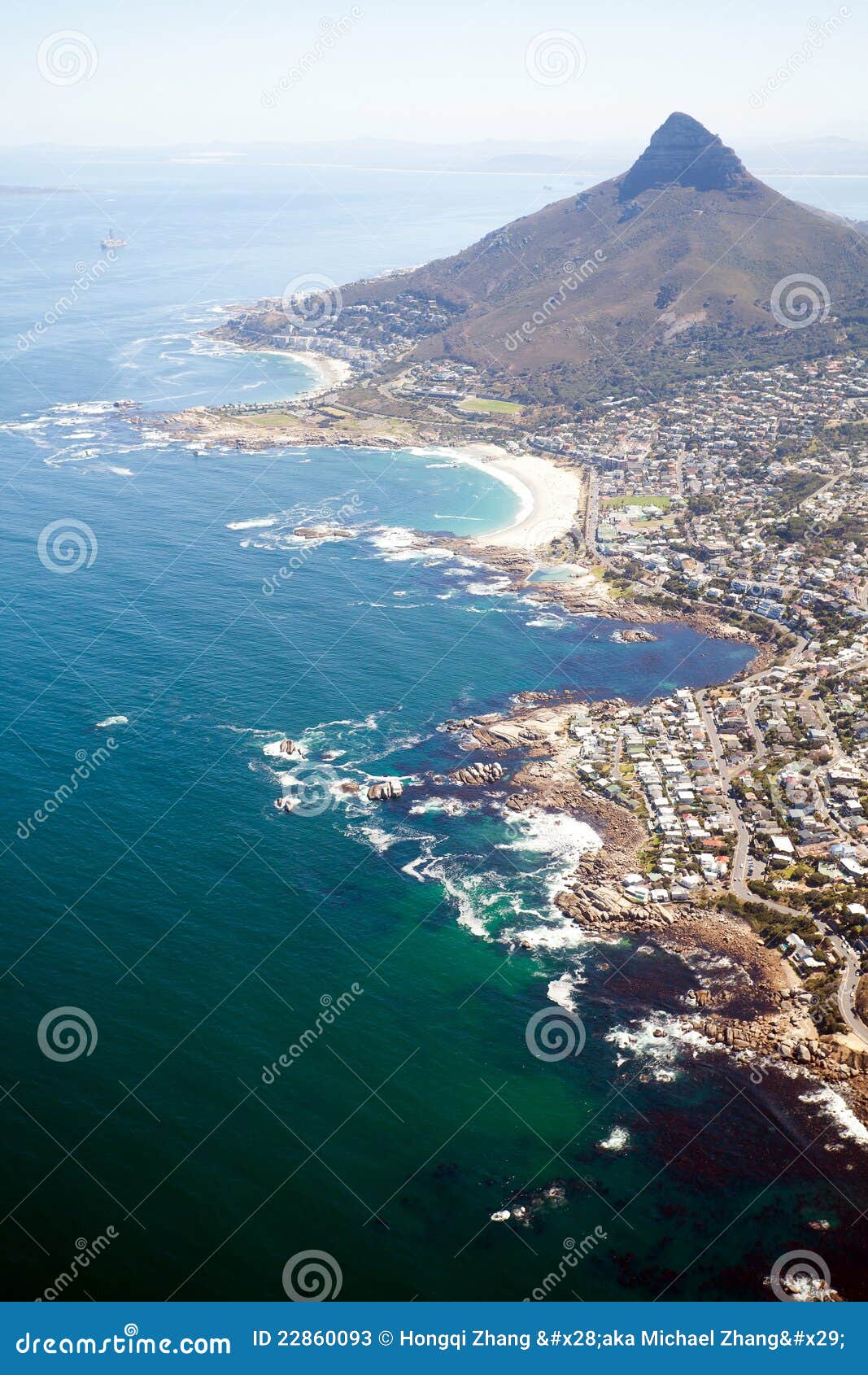 Overhead view of Cape Town stock image. Image of tourism - 22860093