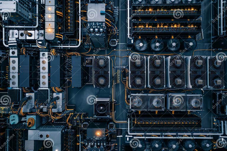 Intricate Network of Technology an Aerial Perspective of a Massive Data ...