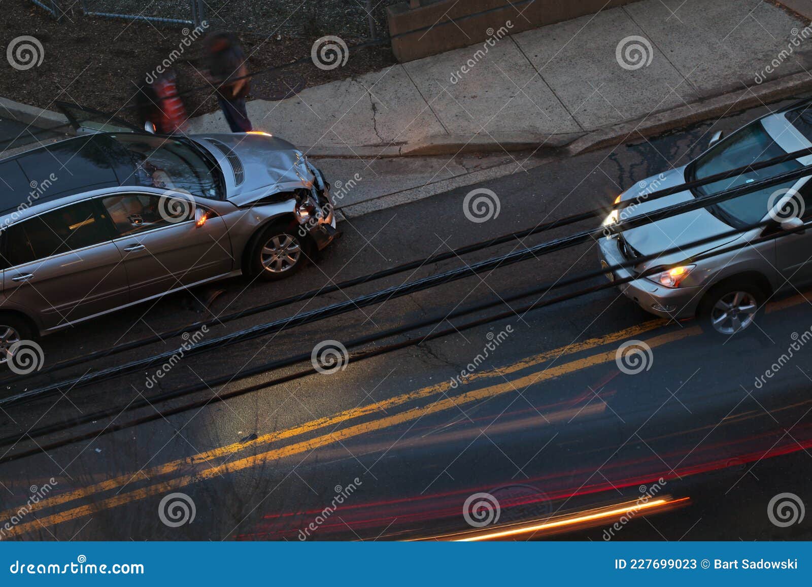 Car Accident overhead view stock image. Image of driving - 227699023