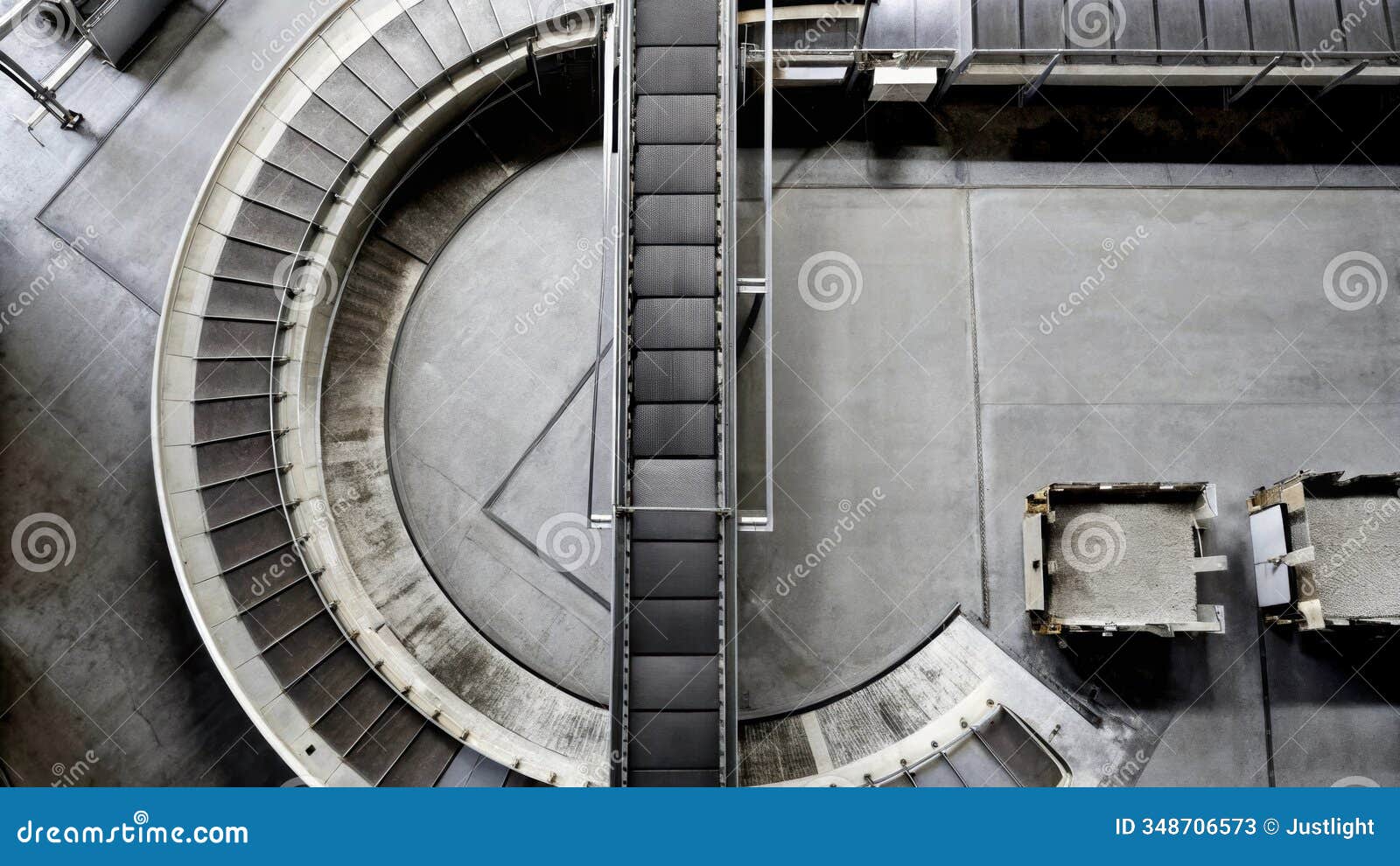 An Overhead View of a Circular Production Process Where Materials Flow ...