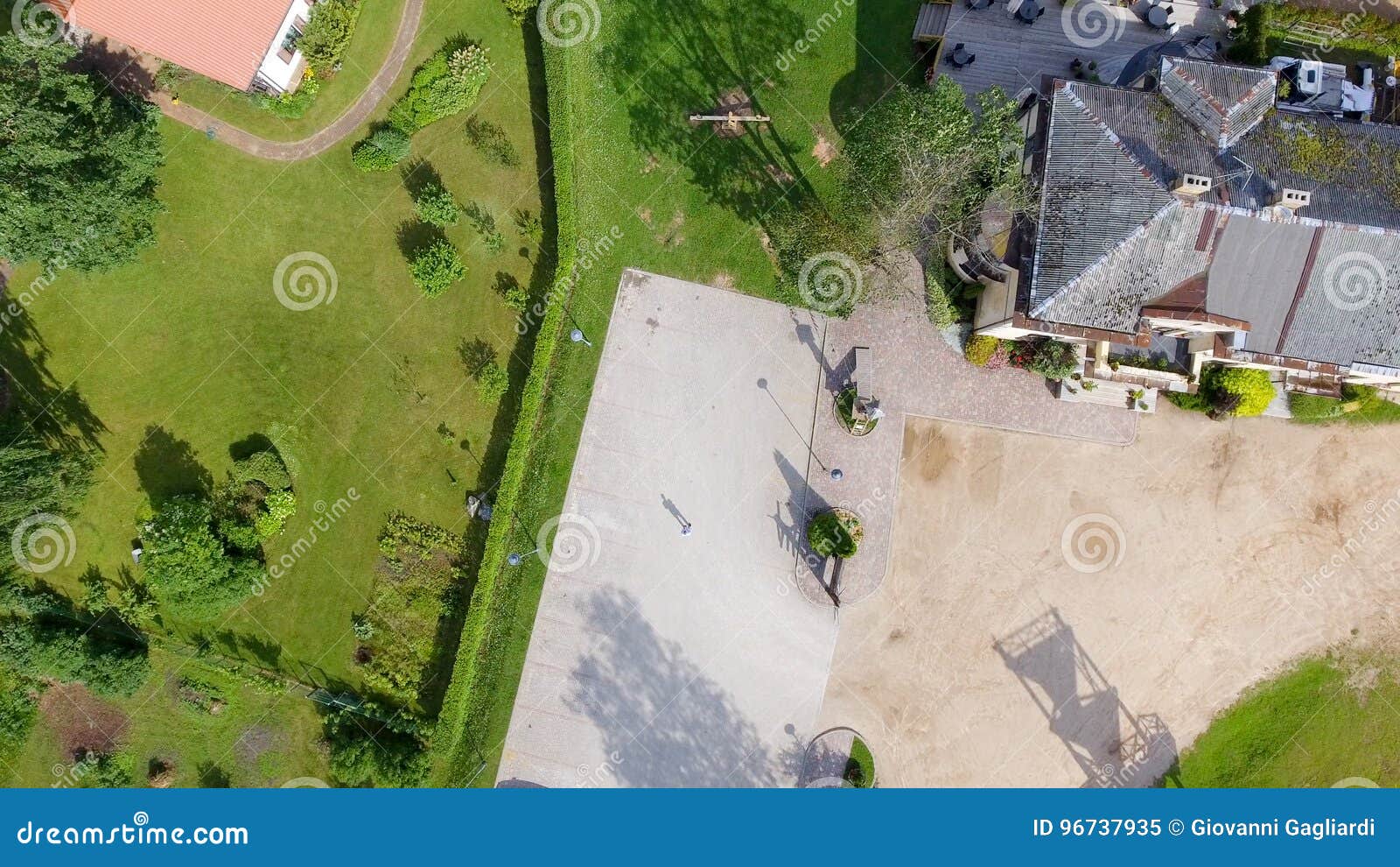 Overhead View of City Square Stock Image - Image of center, white: 96737935