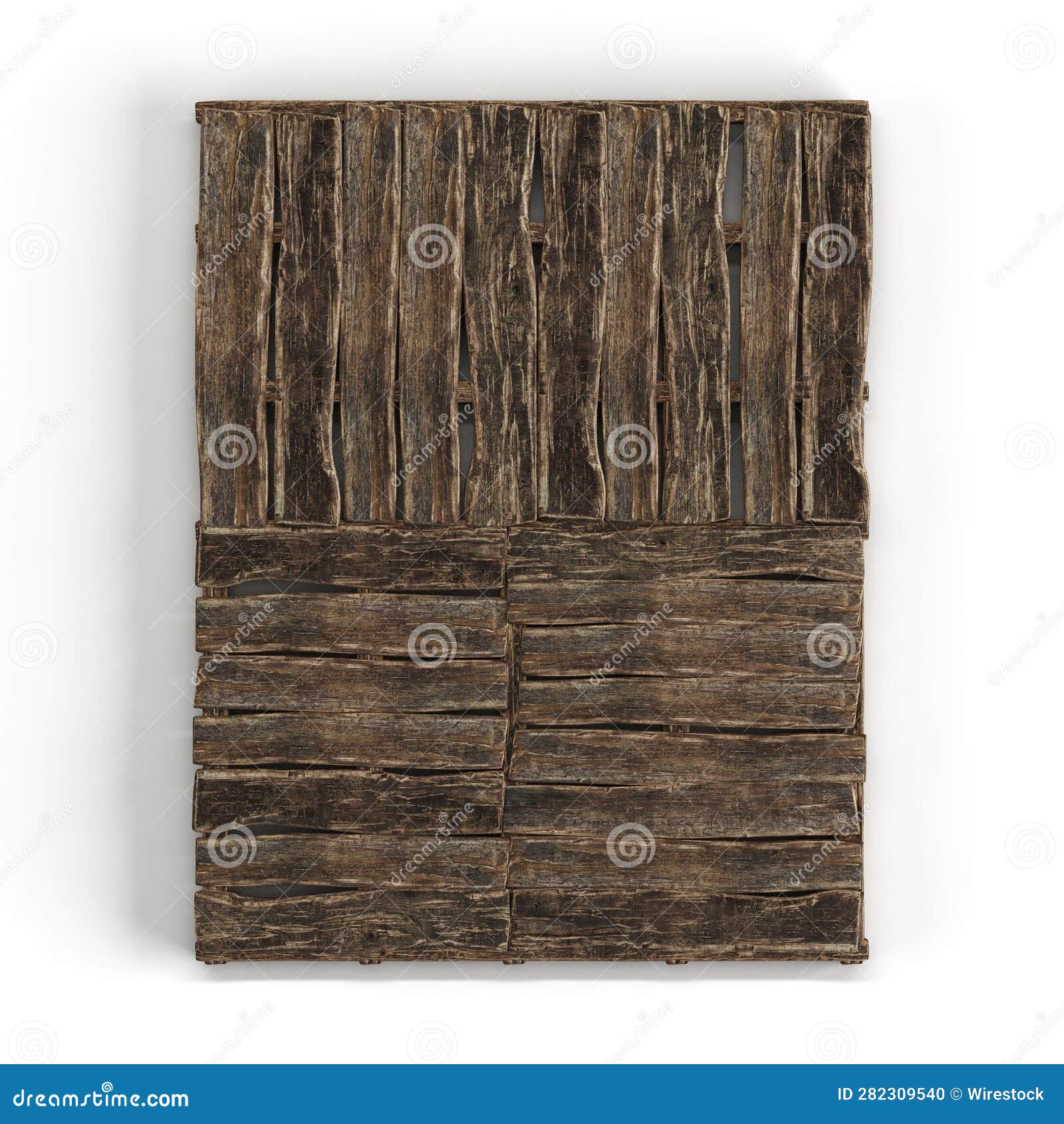 Overhead View of a 3D Render of a Wooden Floor Stock Illustration ...