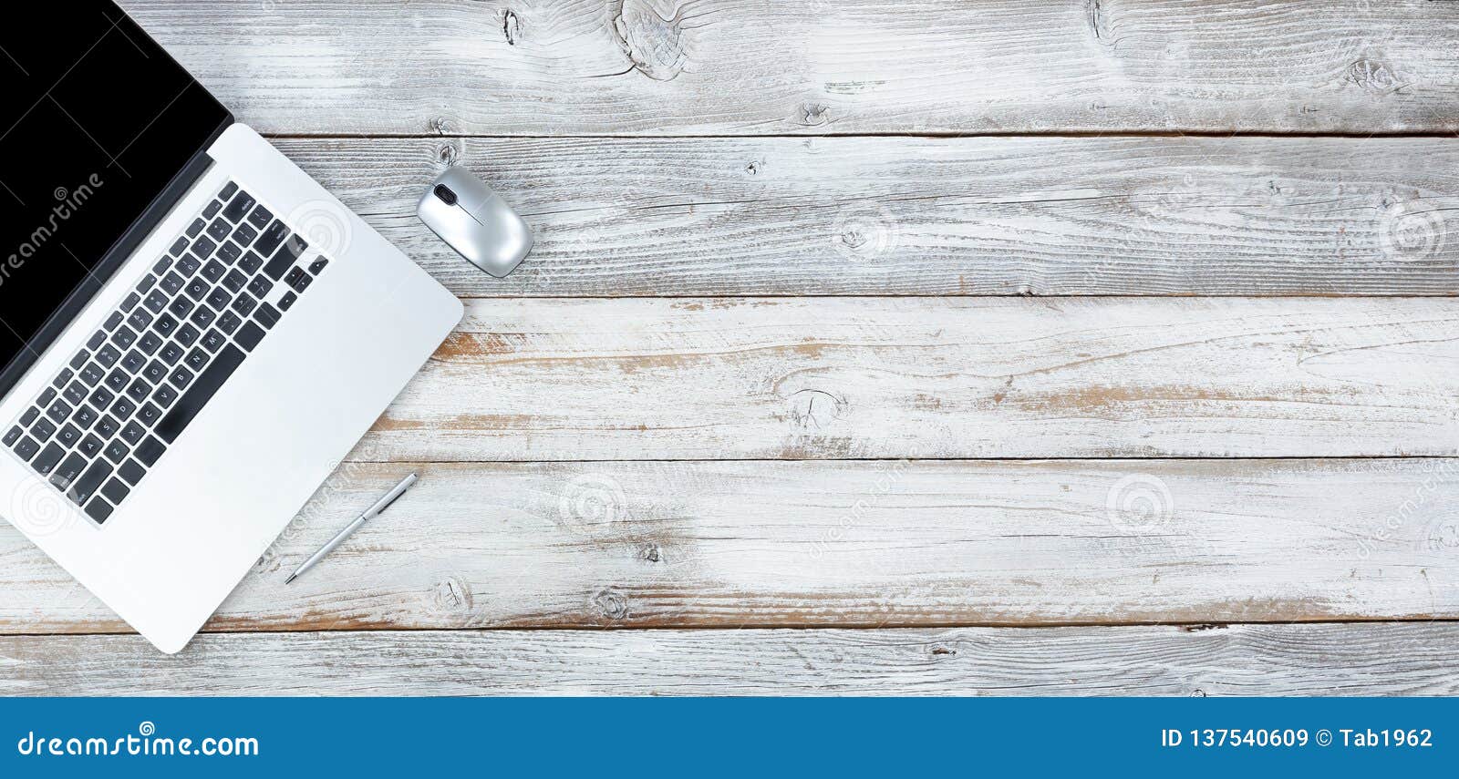 Overhead View of White Desk and Technology with Plenty of Copy Space ...