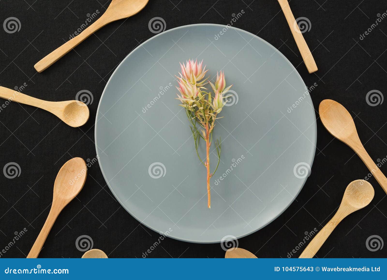 Overhead View of Elegant Table Setting Stock Image - Image of closeup ...