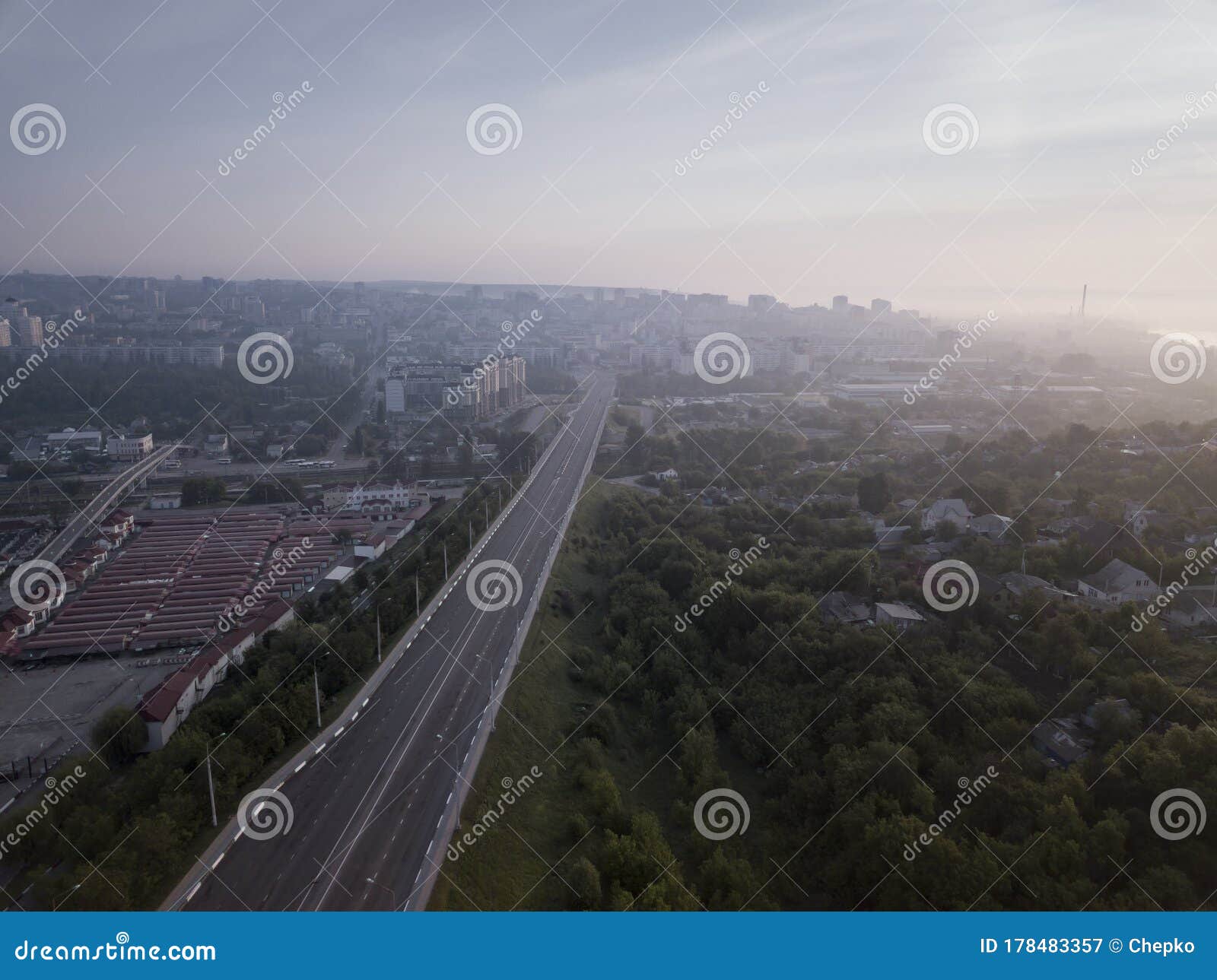 Overhead View of Empty Street Road Aerial View Stock Image - Image of ...