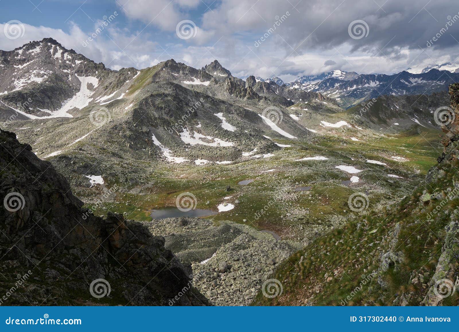 Overhead View of Expansive Mountain Range from High Elevation Stock ...