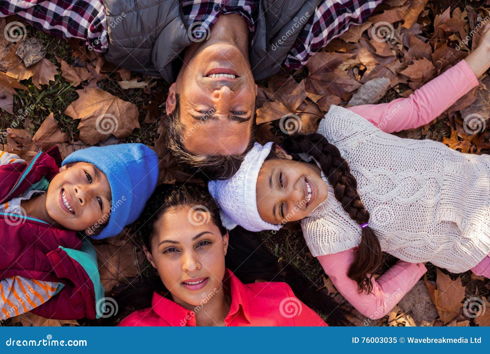 Overhead View of Family Forming Huddle Stock Image - Image of love ...