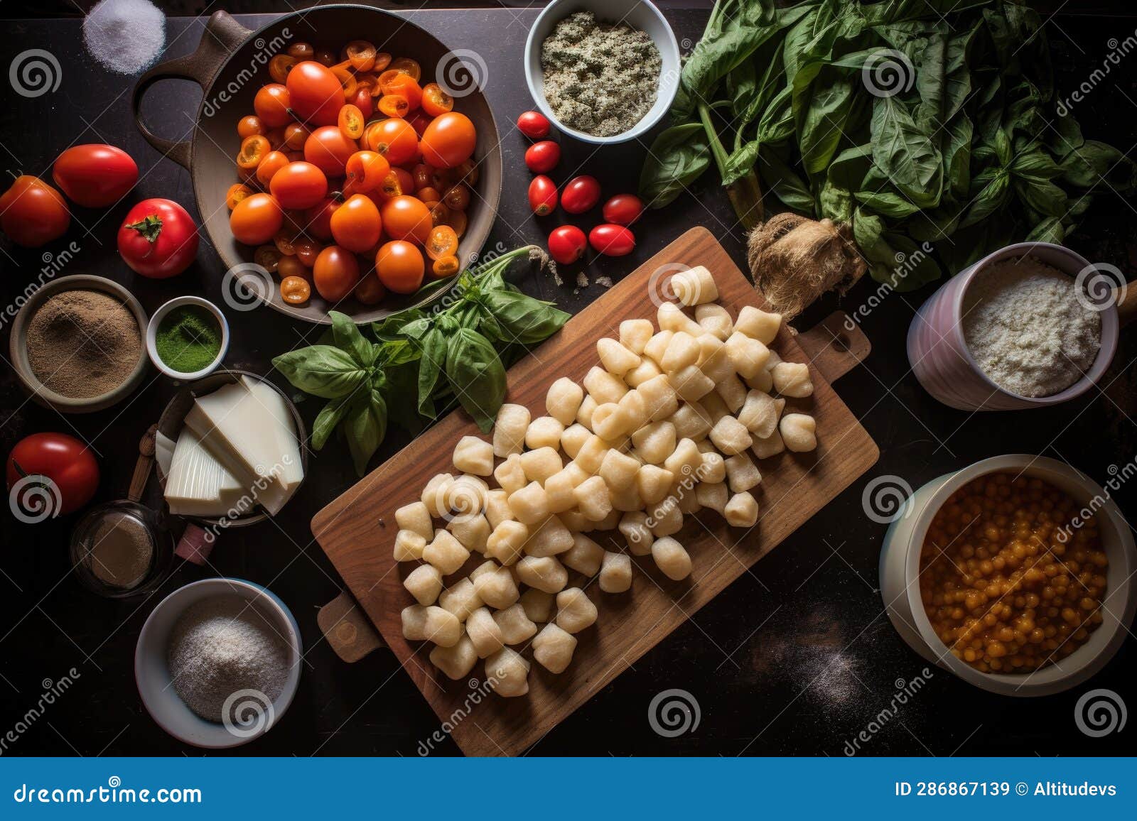 Gnocchi Making Process With Dough Cutter Royalty-Free Stock Photo ...
