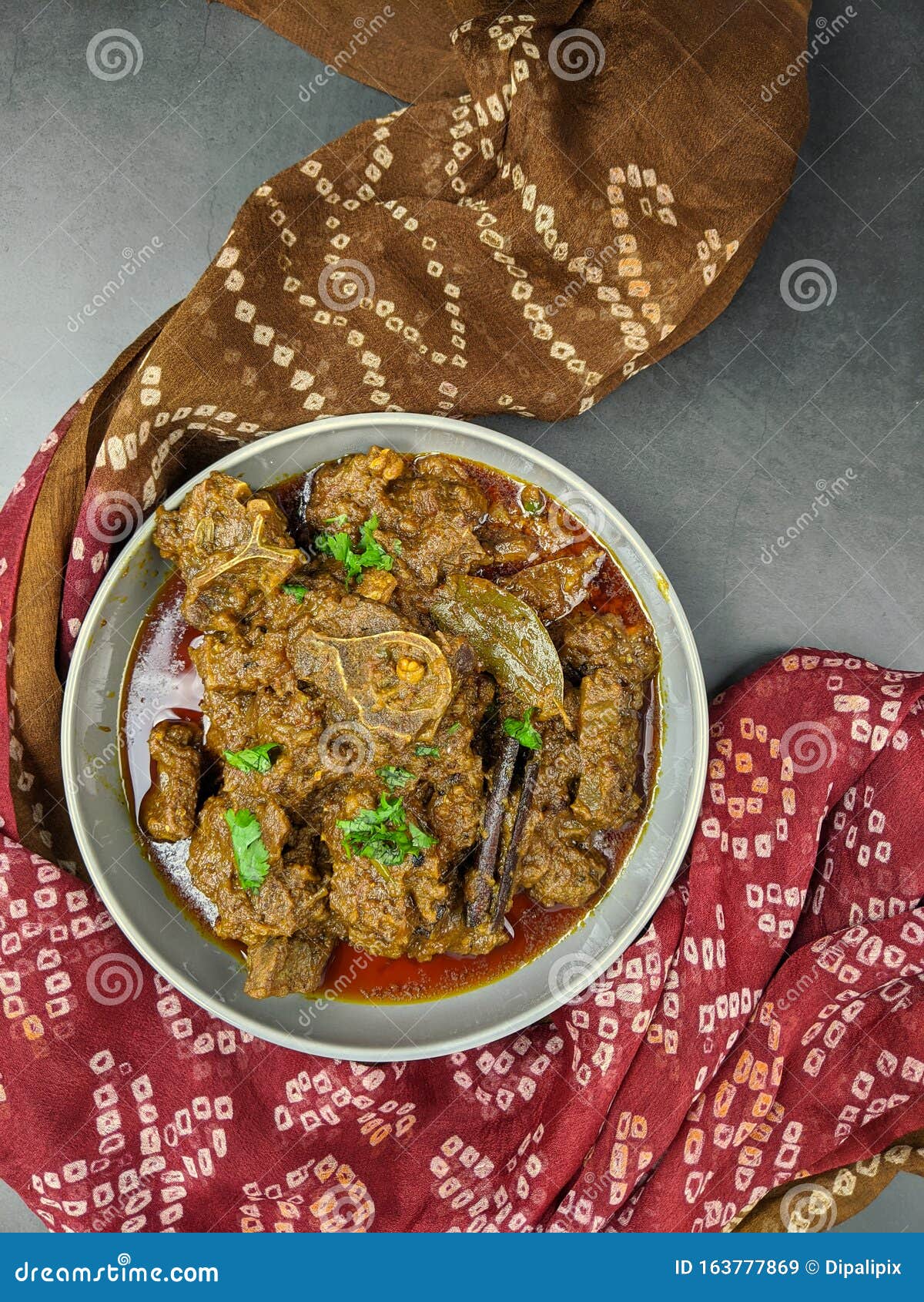 Raw Mutton In A Bowl Selectively Focused Stock Photography ...