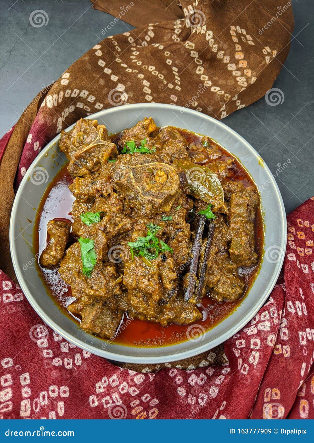 Raw Mutton In A Bowl Selectively Focused Stock Photography ...