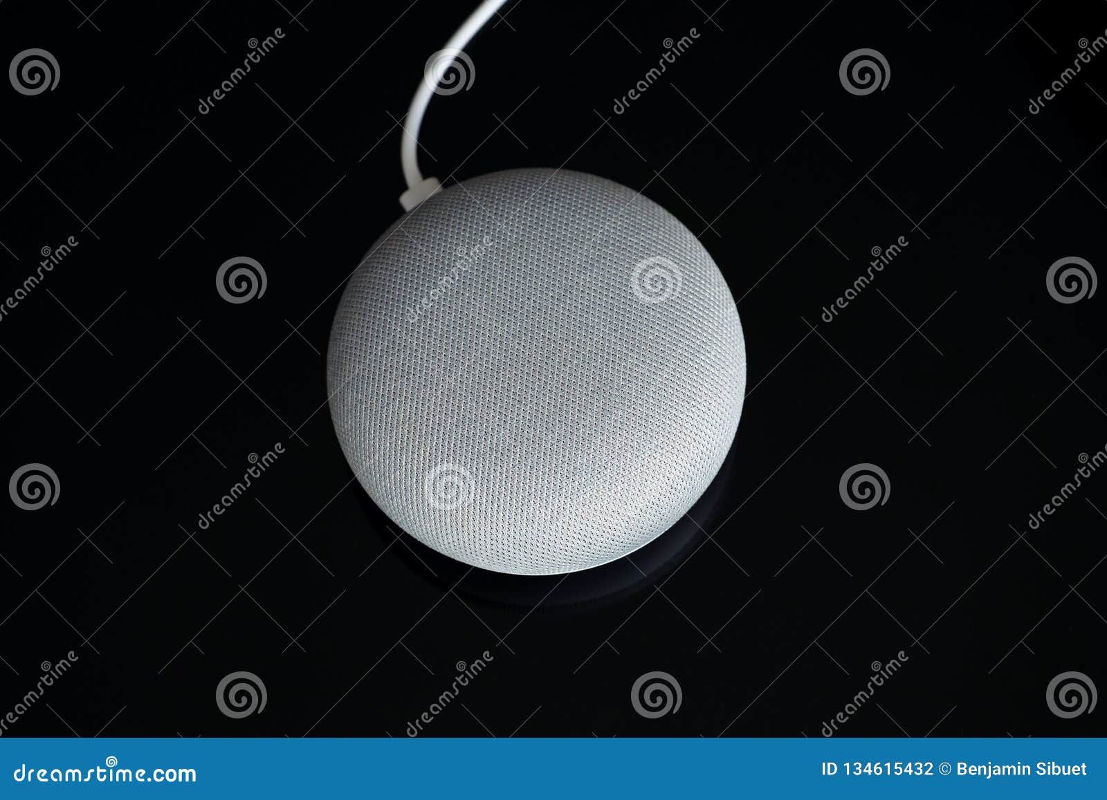 Overhead View of a Google Home Mini with Cable Editorial Photography ... Overhead View of a Google Home Mini with Cable Editorial Photography ...