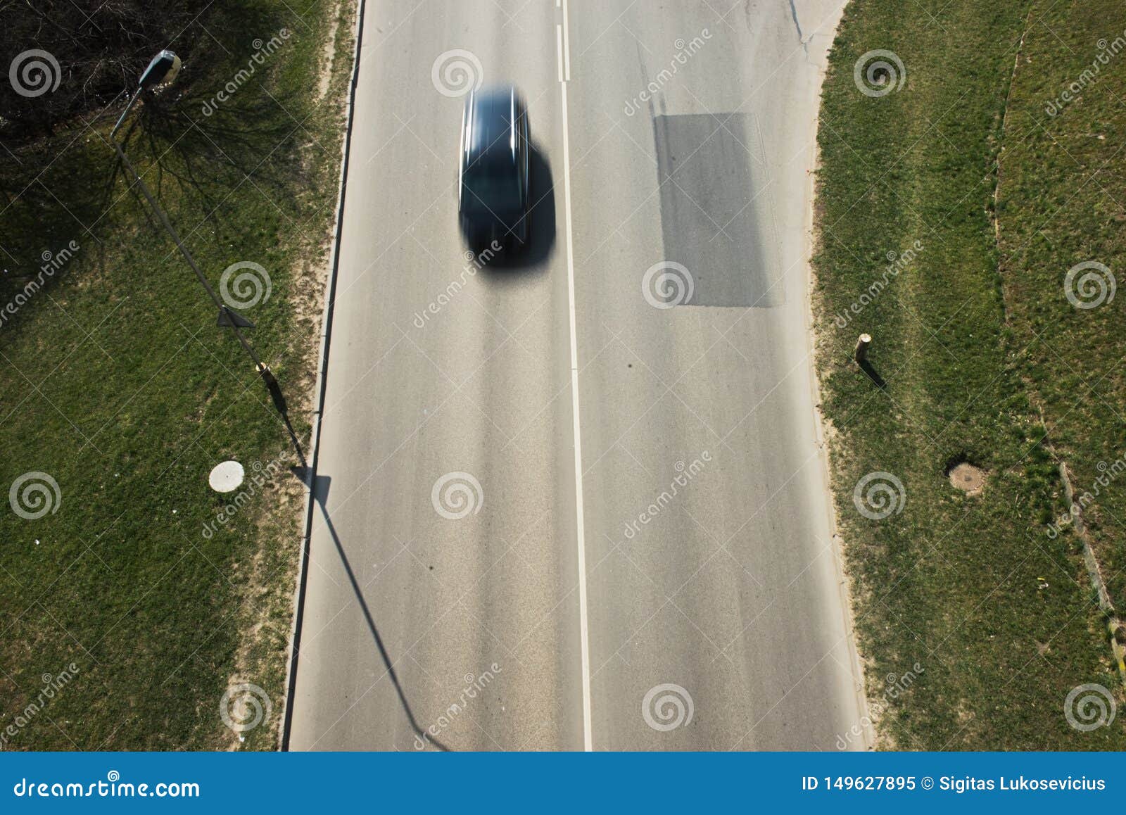 Overhead View on Highway Top View Drone Stock Image - Image of scenery ...