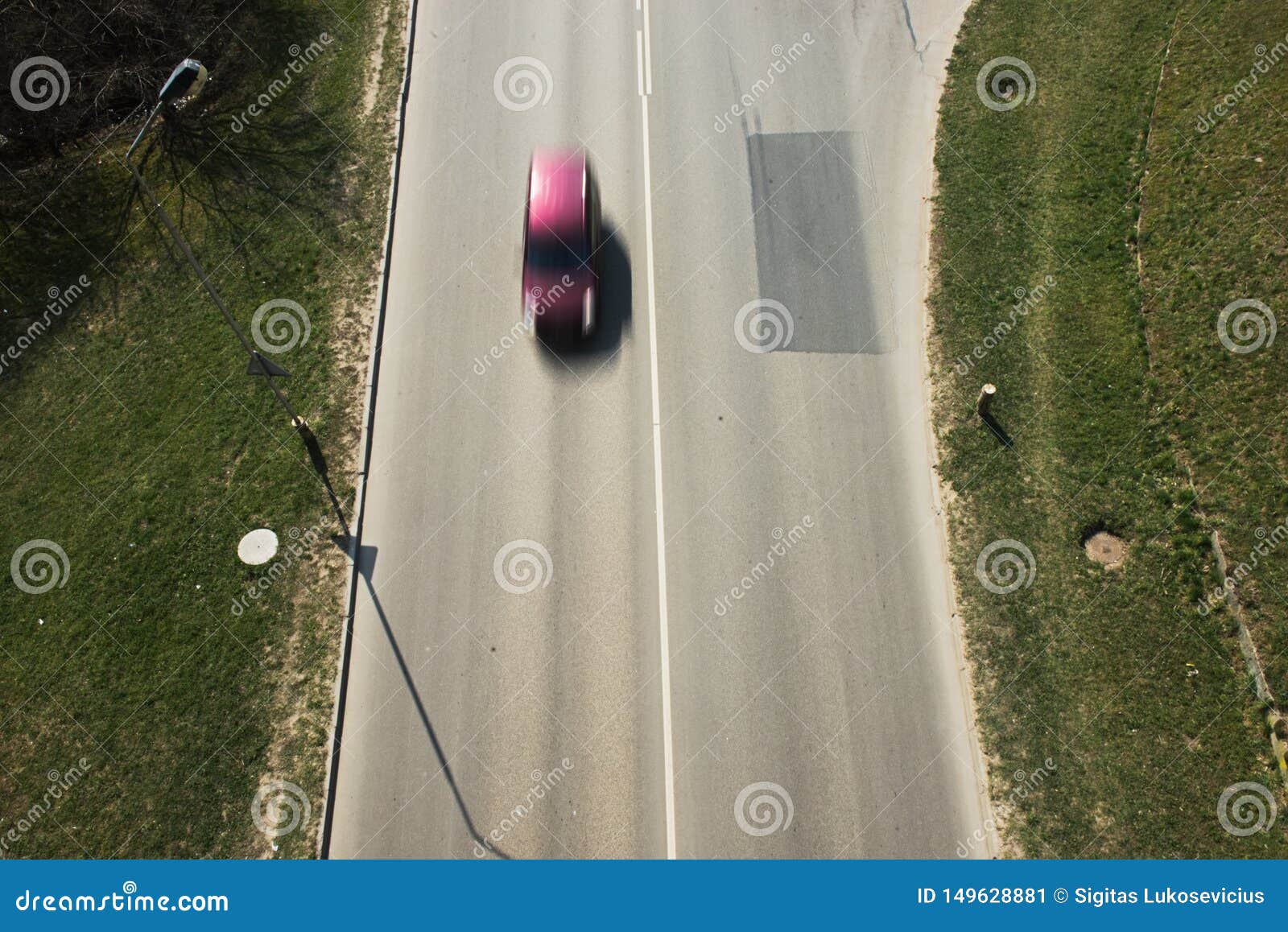 Overhead View on Highway Top View Drone Stock Image - Image of aerial ...