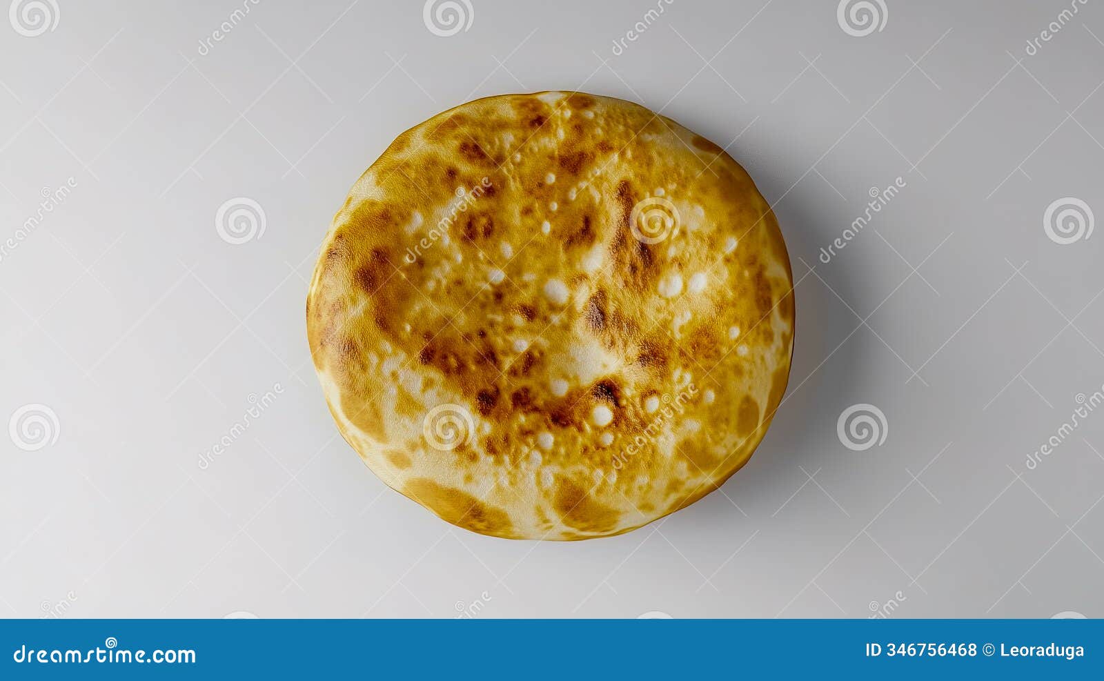 Top View, Naan Bread On A Wooden Boardon White Background Stock Image ...