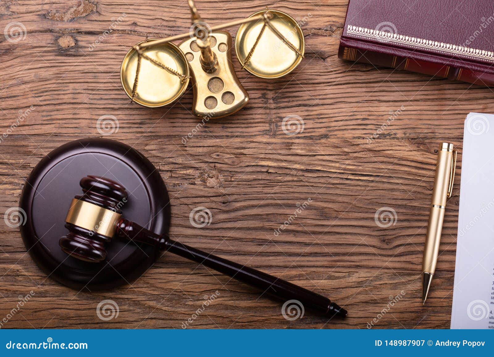 Overhead View of Judge Desk Stock Image - Image of legal, court: 148987907