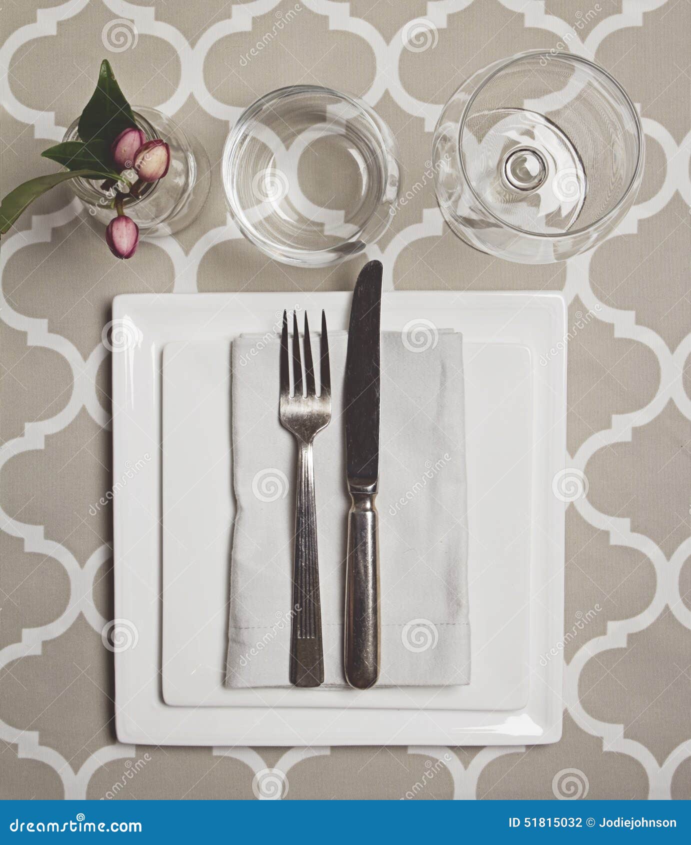 Overhead View of a Moroccan Fine Dining Table Setting Stock Photo ...