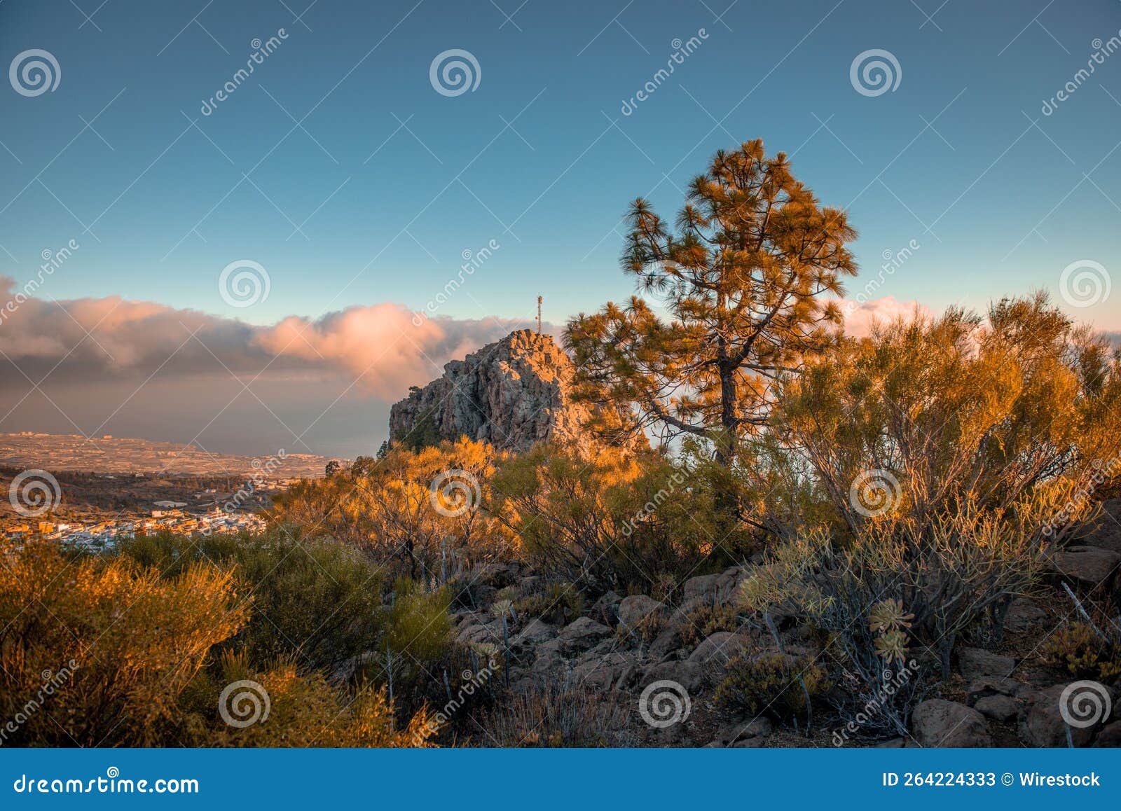 Overhead View of Mountains and Greenery Stock Image - Image of angle ...