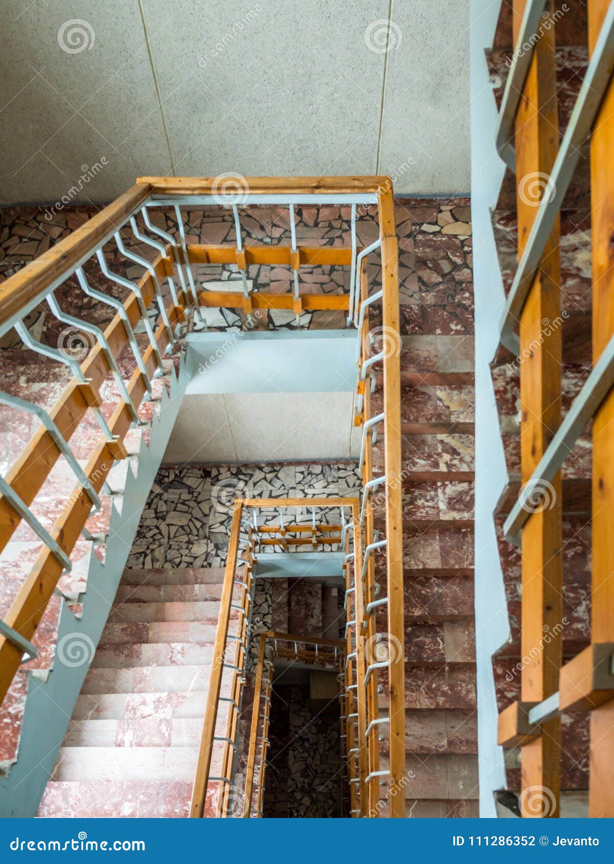 Overhead View of Old Colourful Marble Steps Stock Photo - Image of ...