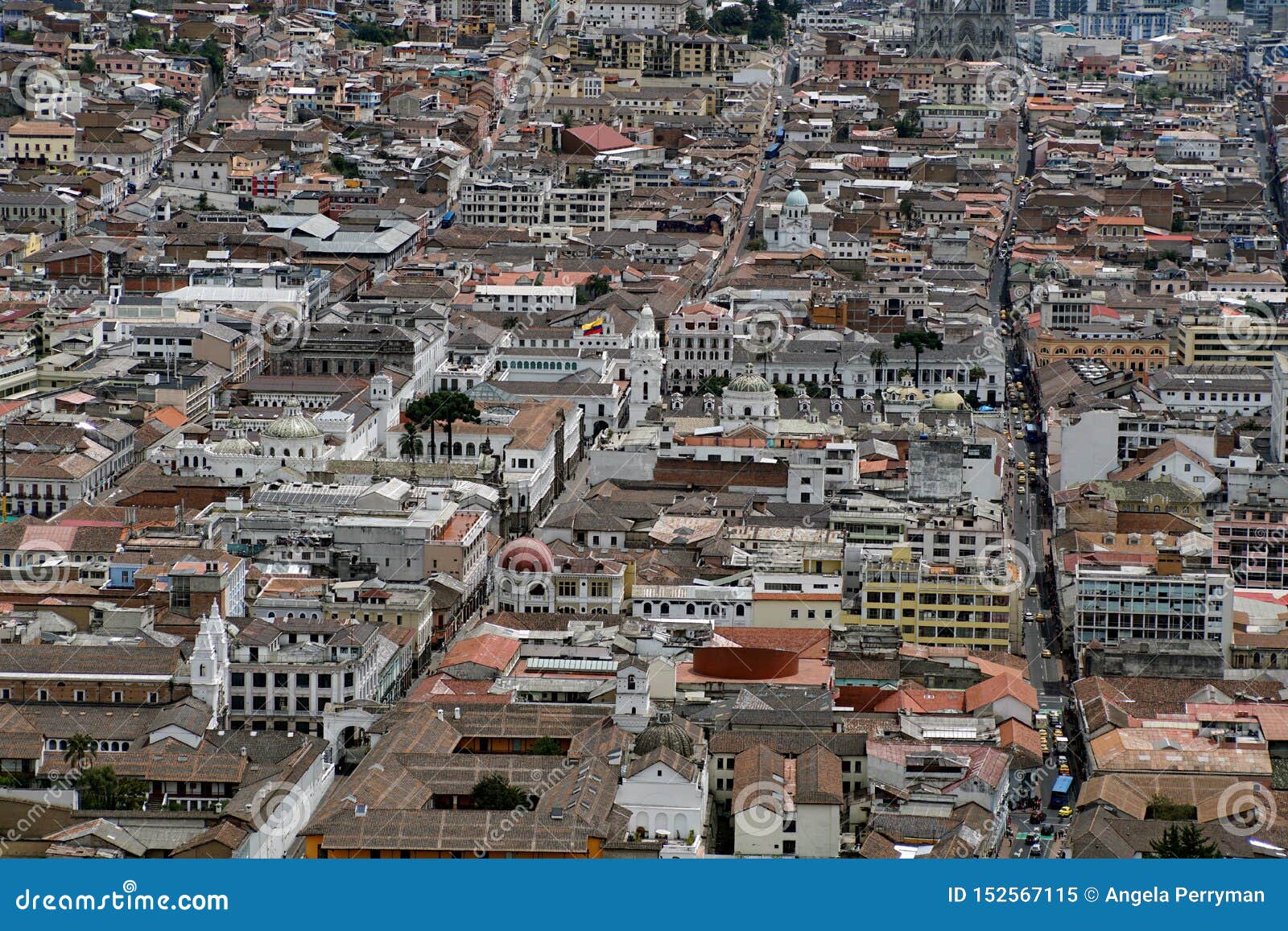 Overhead View of Quito Old Town Stock Image - Image of town, south ...