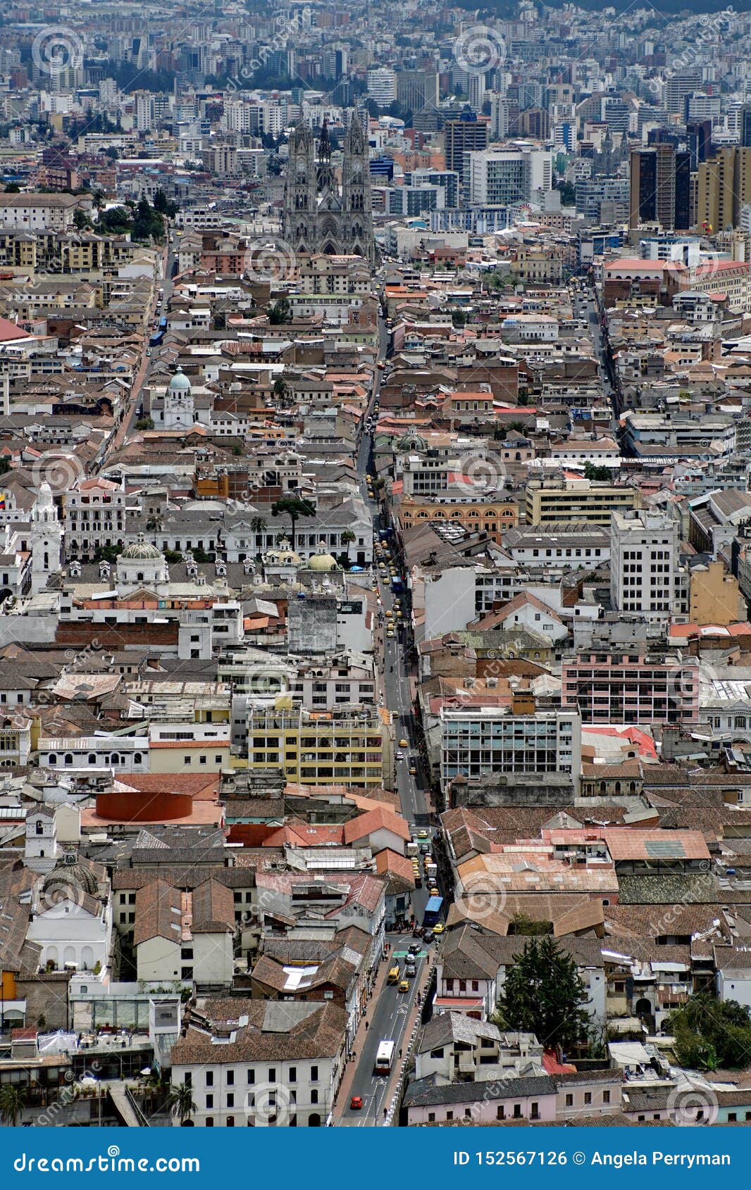 Overhead View of Quito Old Town Stock Photo - Image of town ...