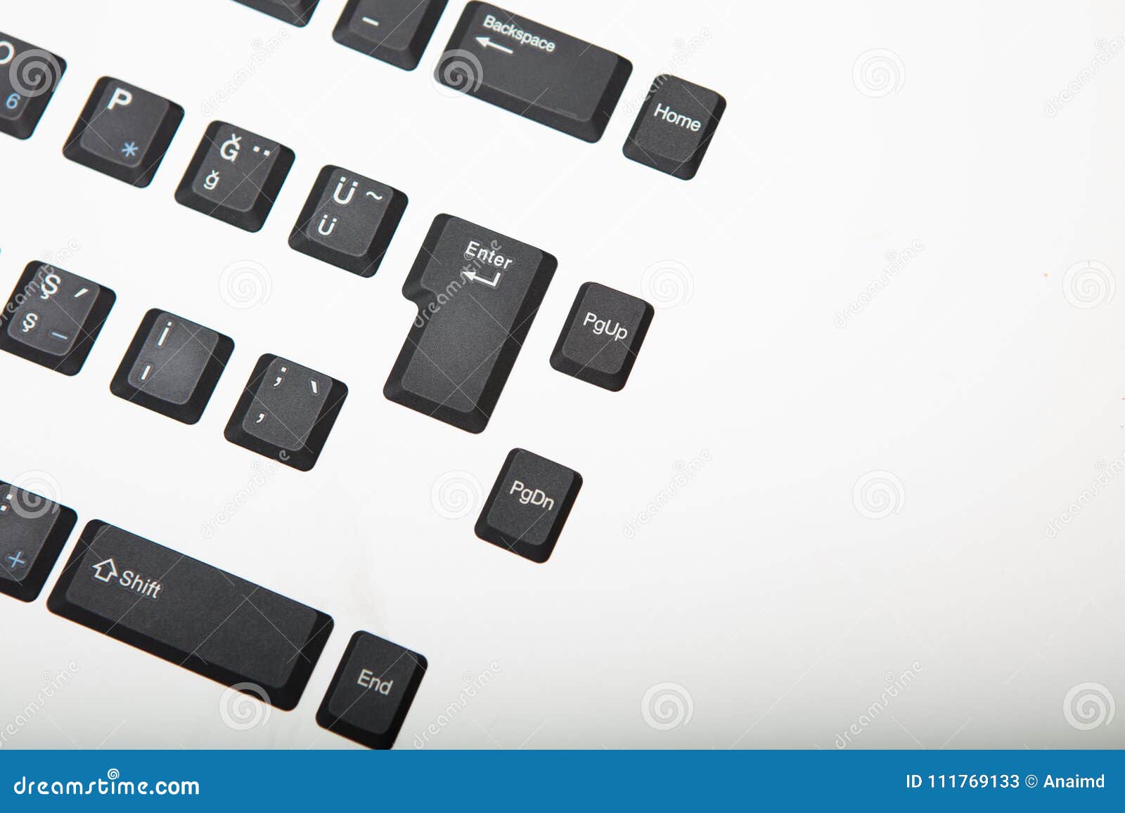 Overhead View of a Qwerty Computer Keyboard Stock Image - Image of ...