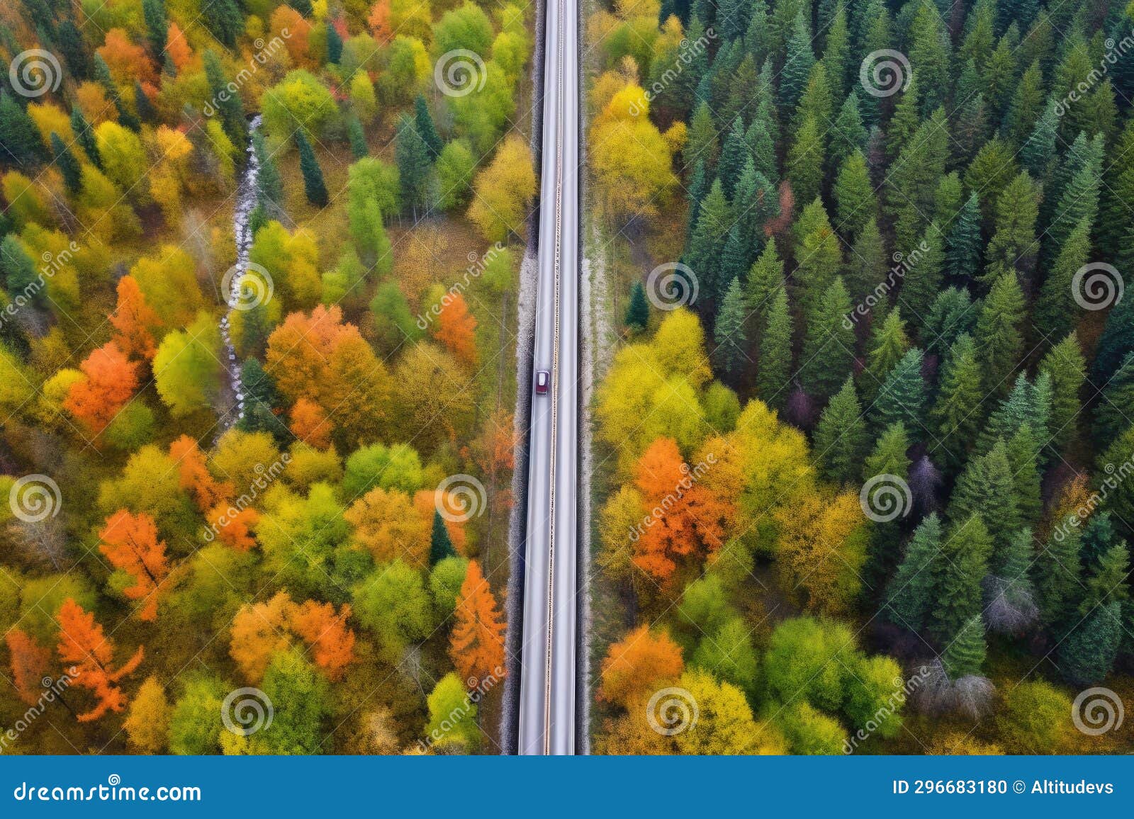 Overhead View of a Railway through a Forest Stock Photo - Image of ...