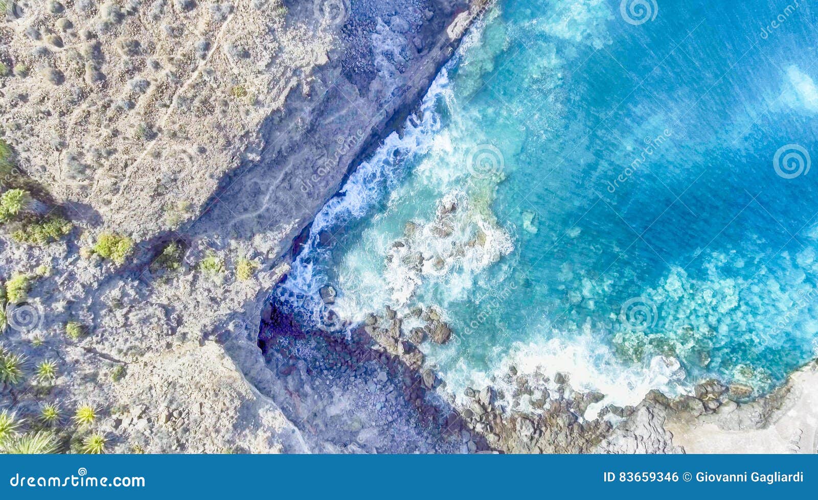 Overhead View of Rocks Along Ocean Stock Photo - Image of holiday ...