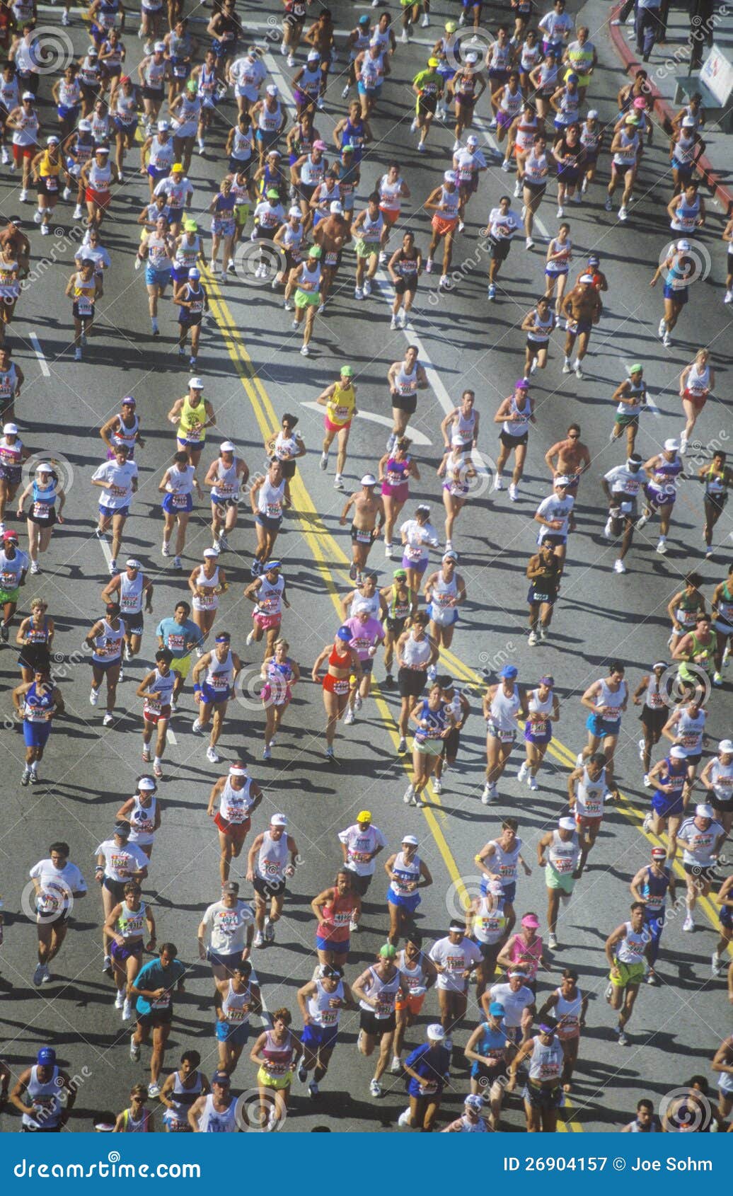 Overhead View of Runners in Los Angeles Editorial Photography - Image ...