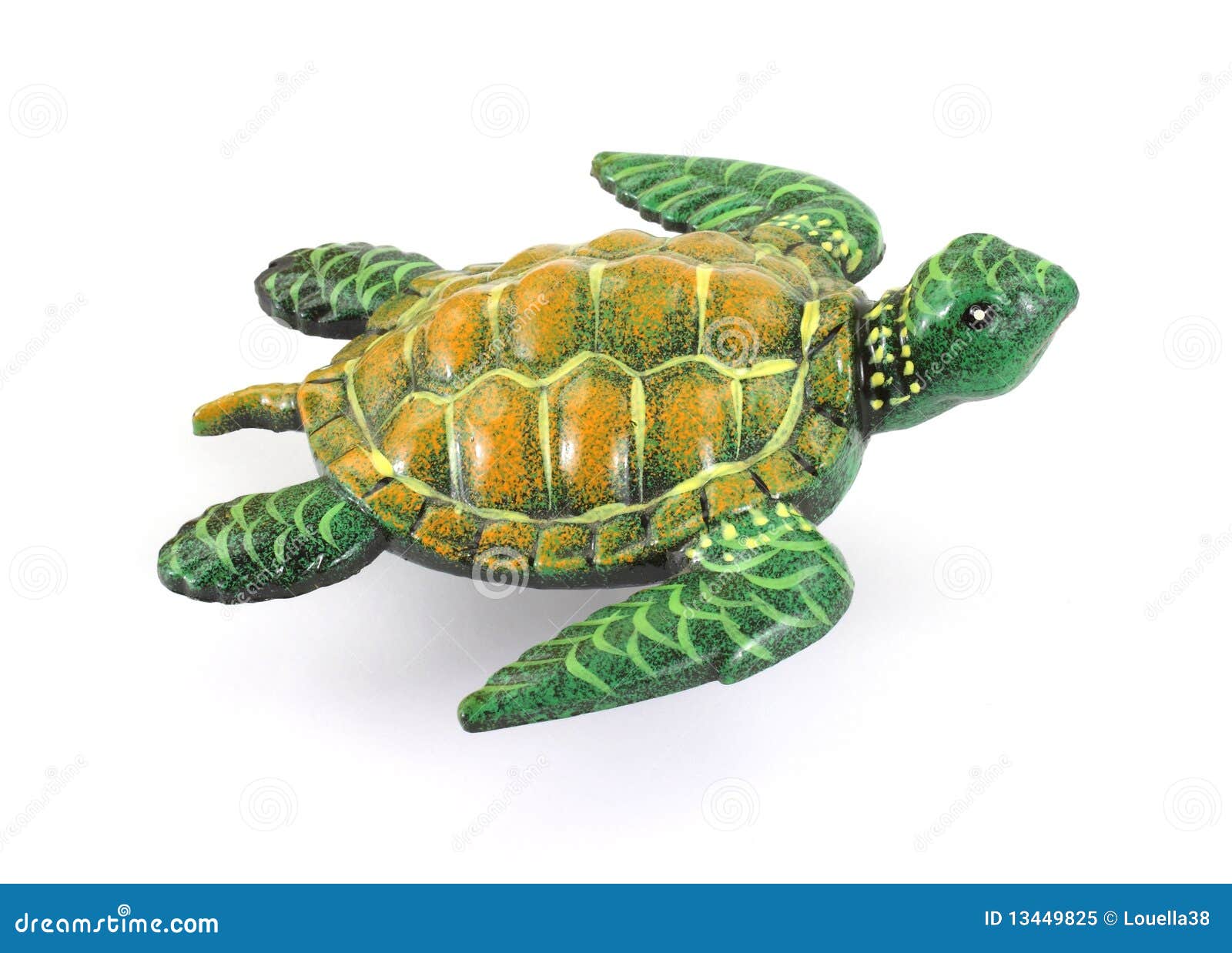 Overhead View Sea Turtle stock image. Image of bright - 13449825