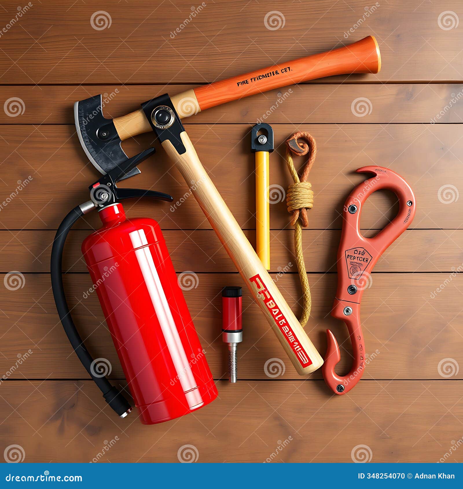 Firefighter Tools Logo Cartoon Vector | CartoonDealer.com #18082963
