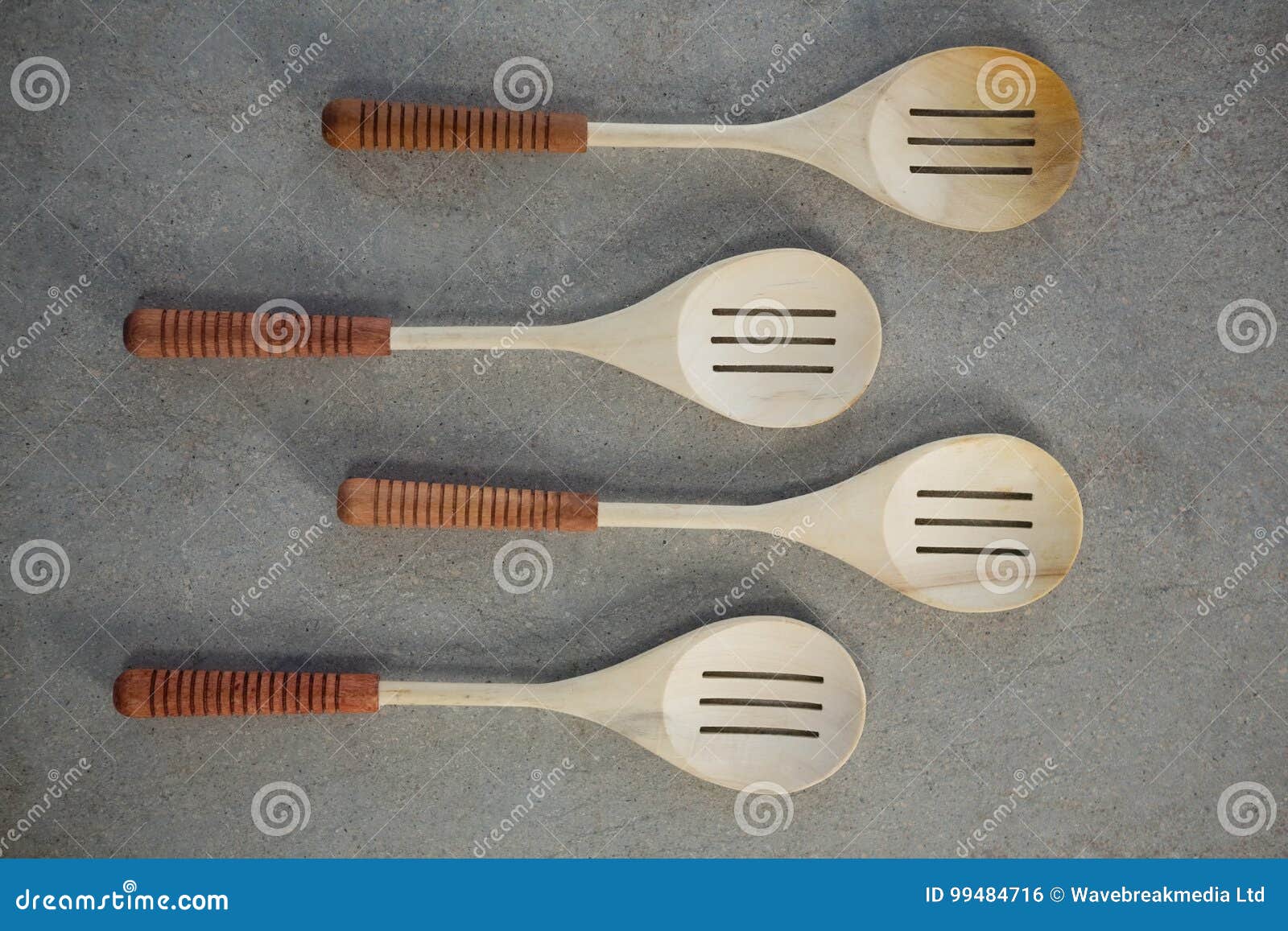 Overhead View of Spatulas Arranged Side by Side Stock Photo - Image of ...