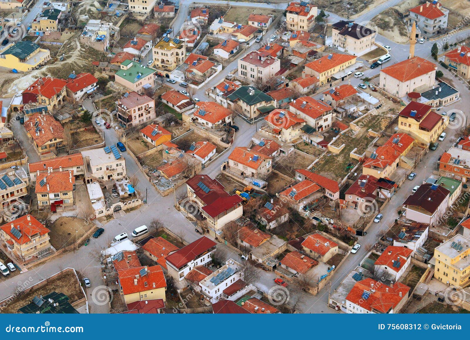 Overhead View of Town in Cappadoccia Stock Photo - Image of turkish ...