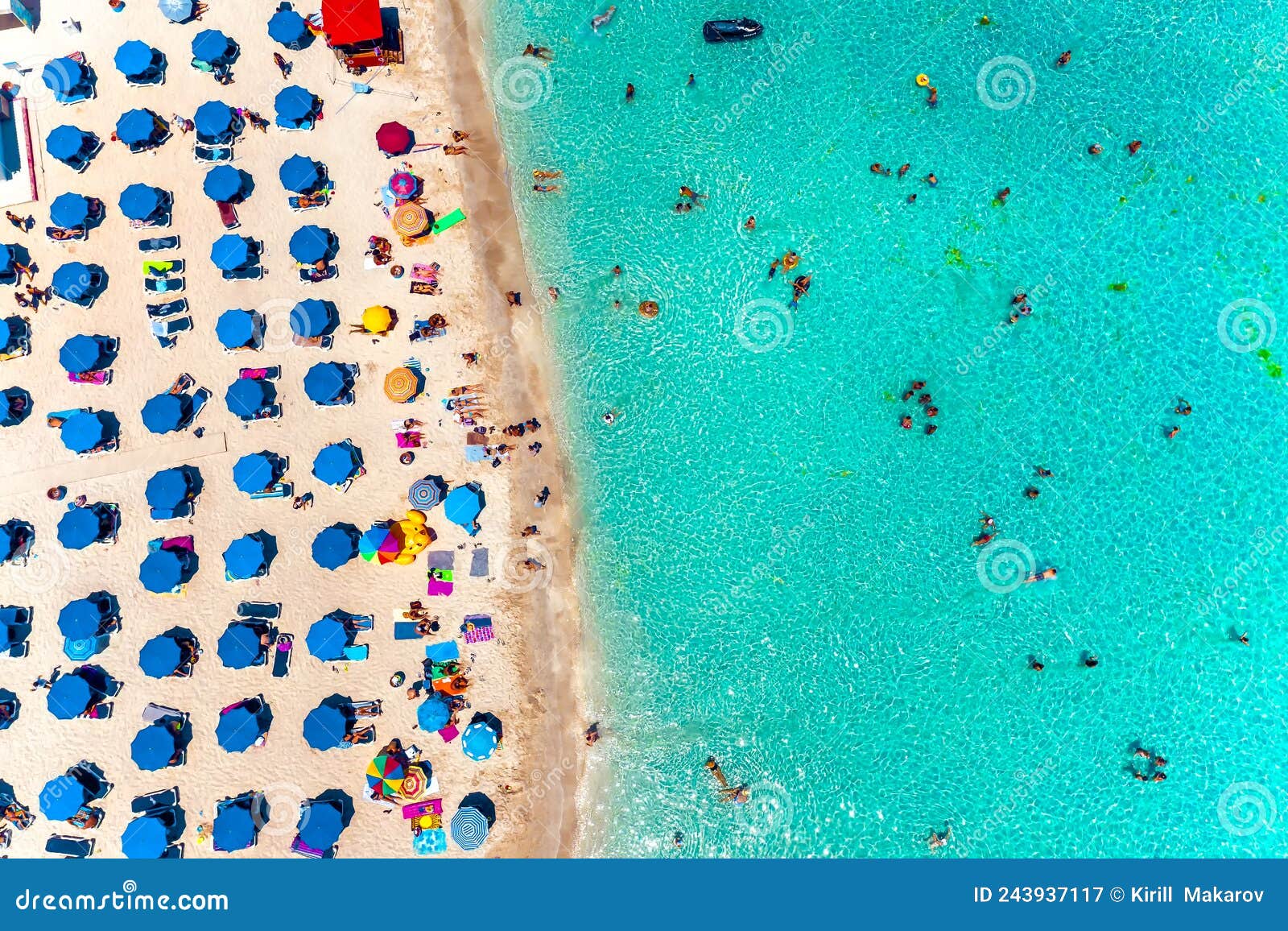 Overhead View of a Tropical Beach Stock Image - Image of relax ...
