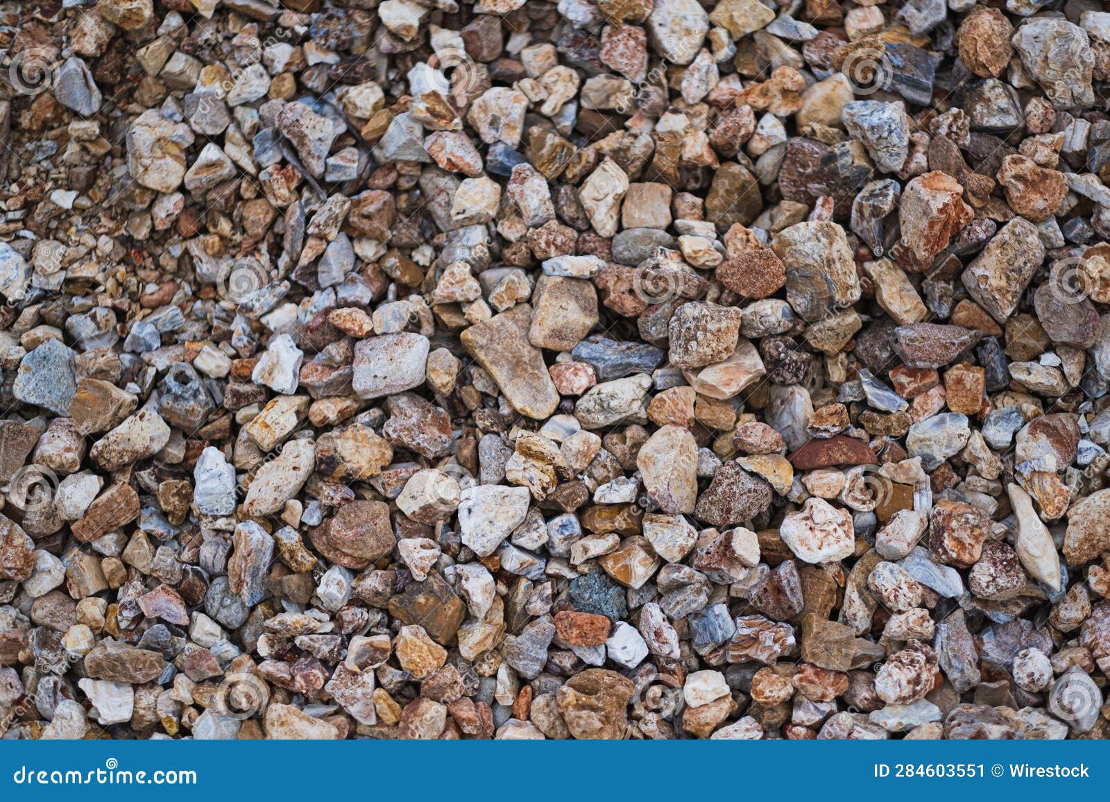Overhead View of Wet, Multicolored Rocks on the Ground Stock Image ...