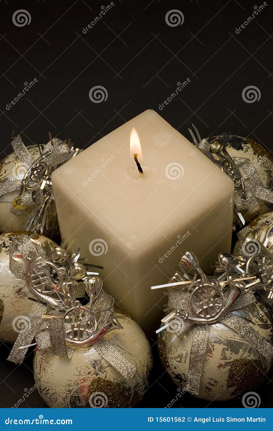 Overhead View from a White Candle. Stock Photo - Image of festoon ...