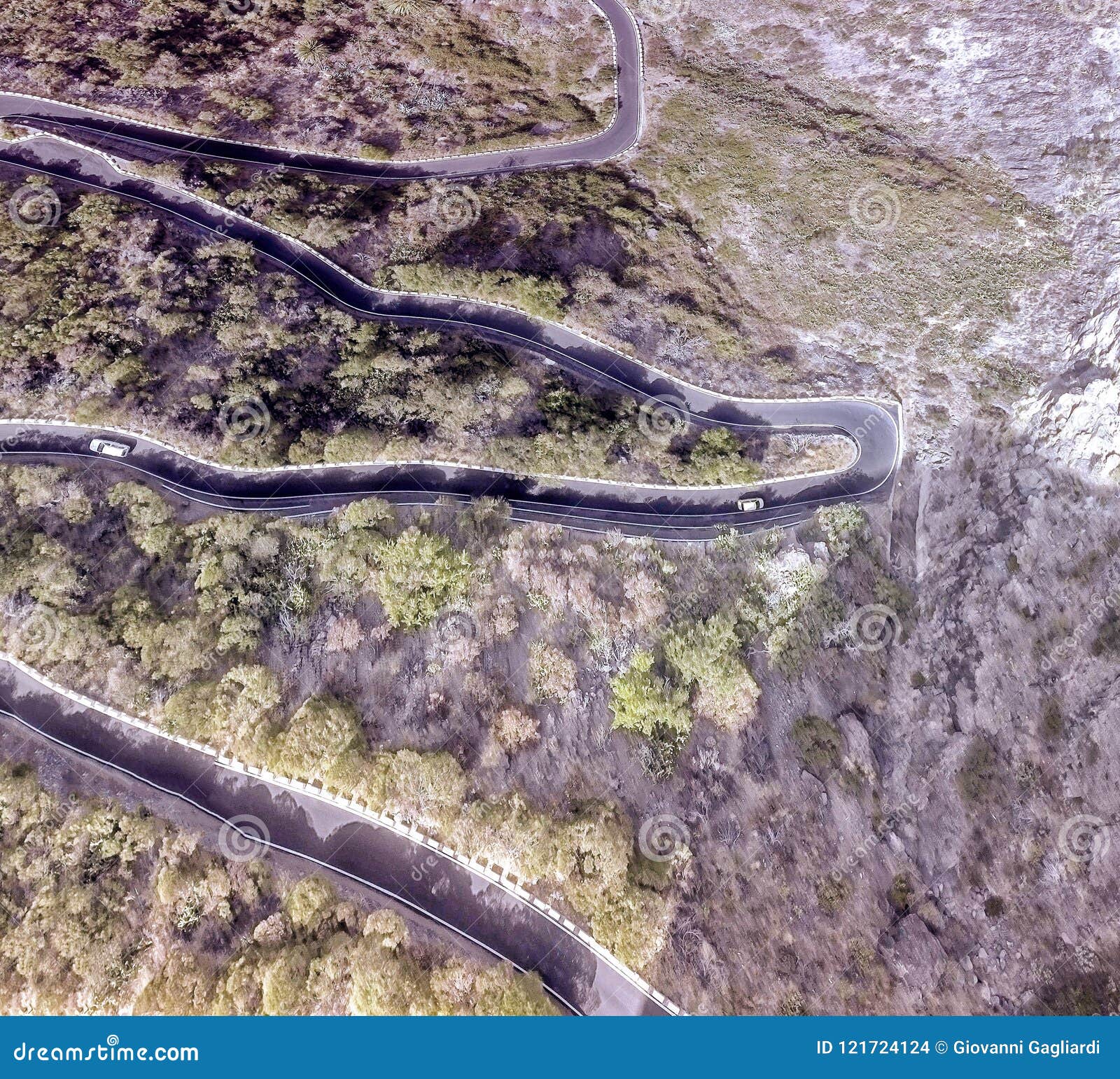 Overhead View of Zigzag Mountain Road Stock Photo - Image of overhead ...