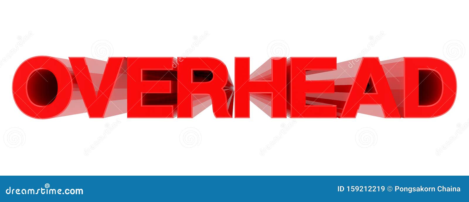 OVERHEAD Word EXPLANATION Word Isolated On White Background 3d ...