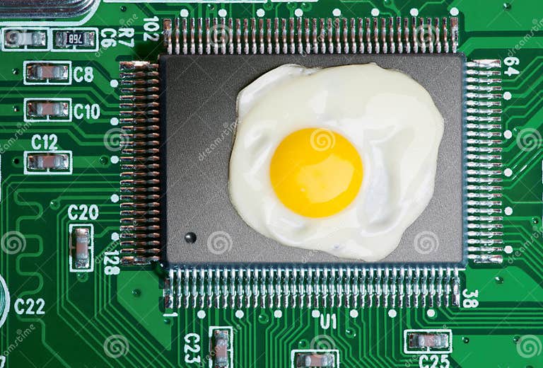 Overheat of Electronic Components Stock Photo - Image of connectivity ...
