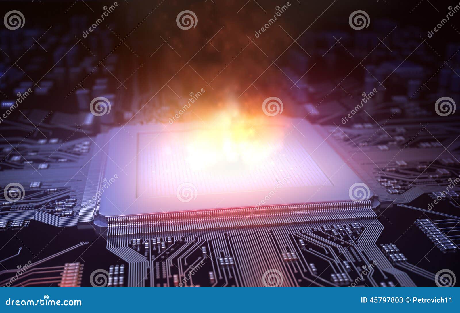 Overheat stock illustration. Illustration of system, computer - 45797803